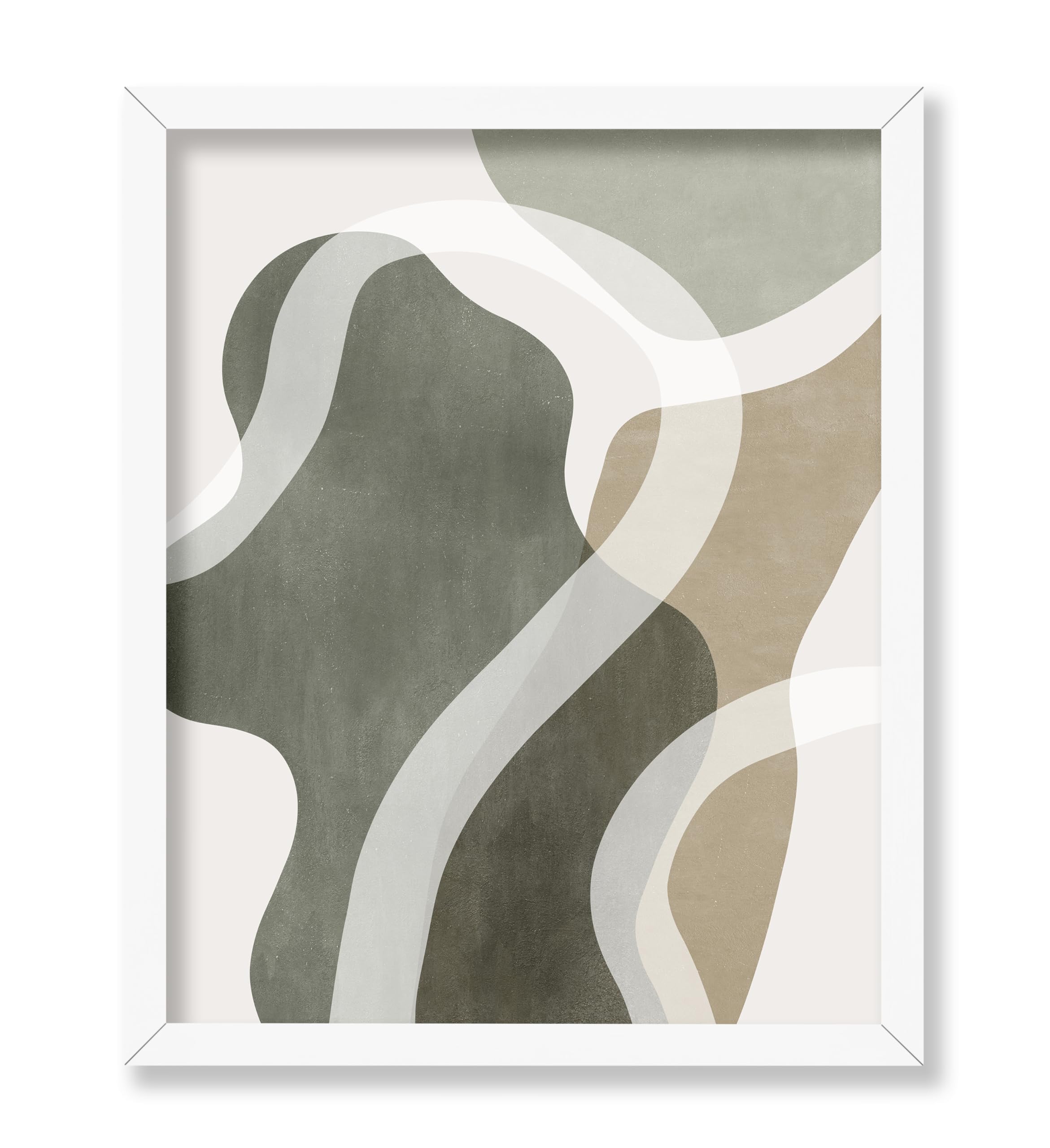 Poster Master Vintage Minimalist Poster - Retro Abstract Print - Green ...
