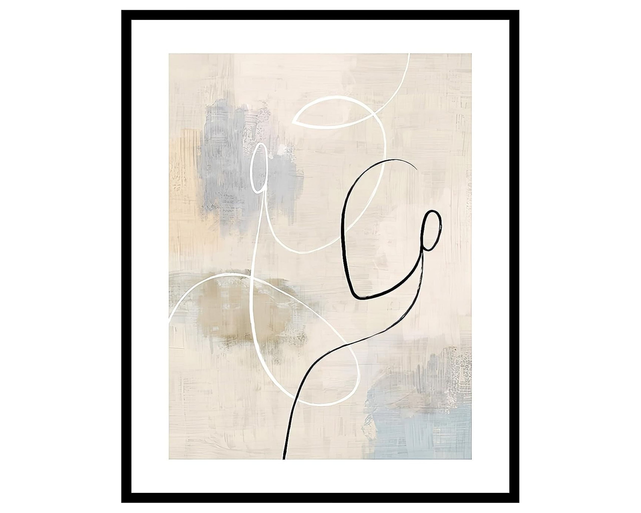 Poster Master Vintage Minimalist Poster - Retro Abstract Print - Line ...