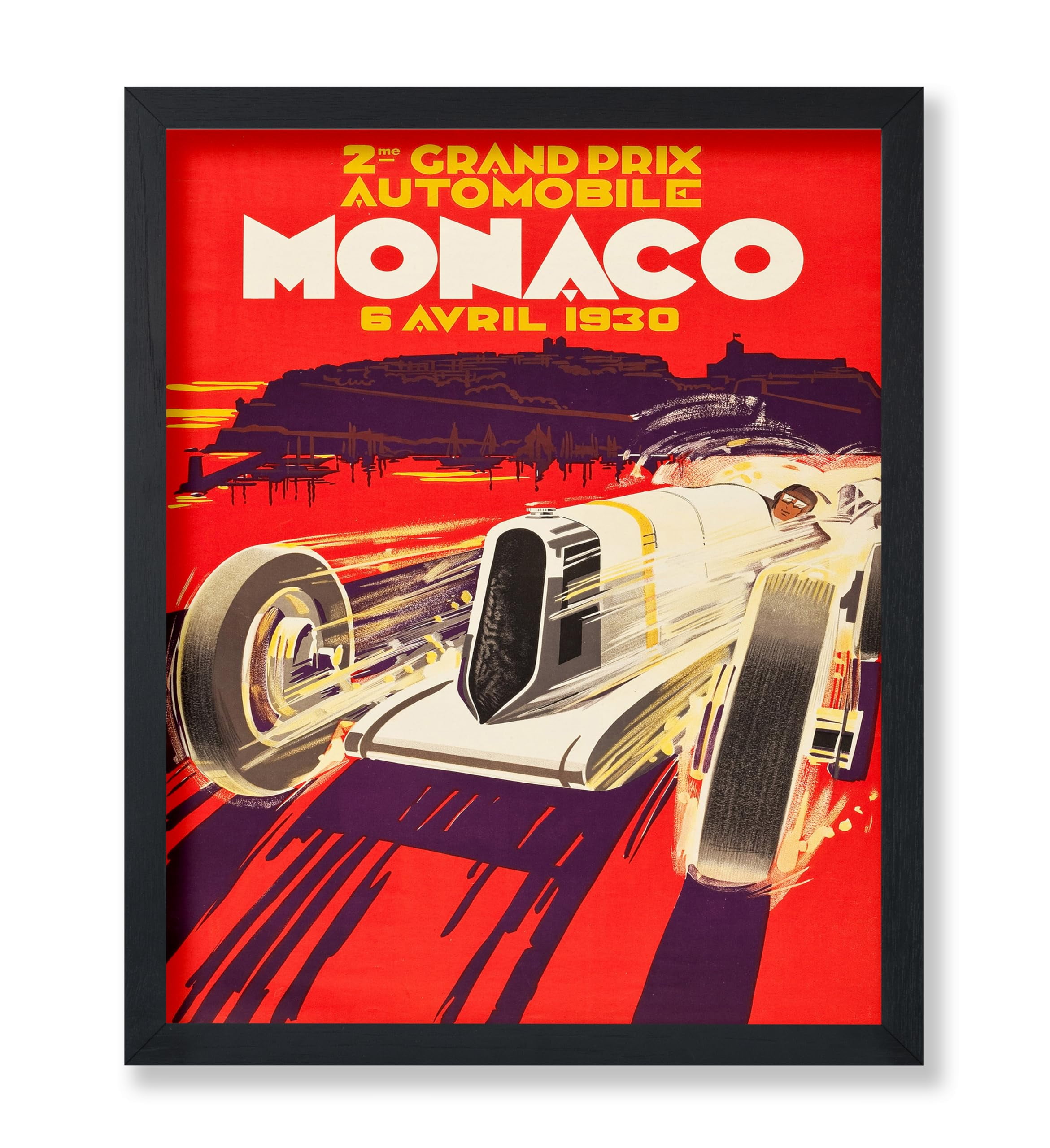 Poster Master Vintage Monaco Car Racing Poster - Retro Grand Prix ...