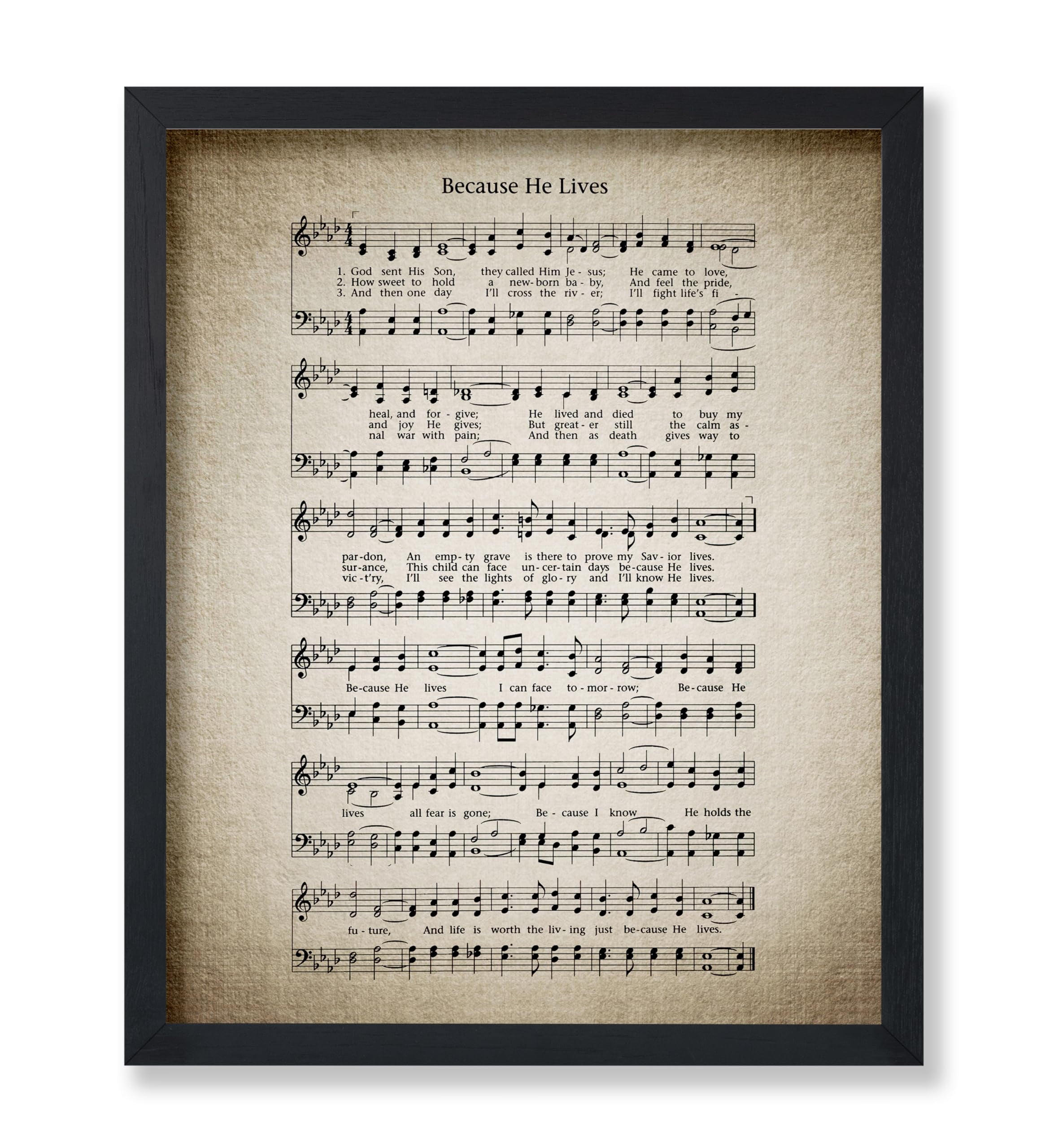 Poster Master Vintage Music Sheet Poster - Retro Hymnal Print - Gift ...
