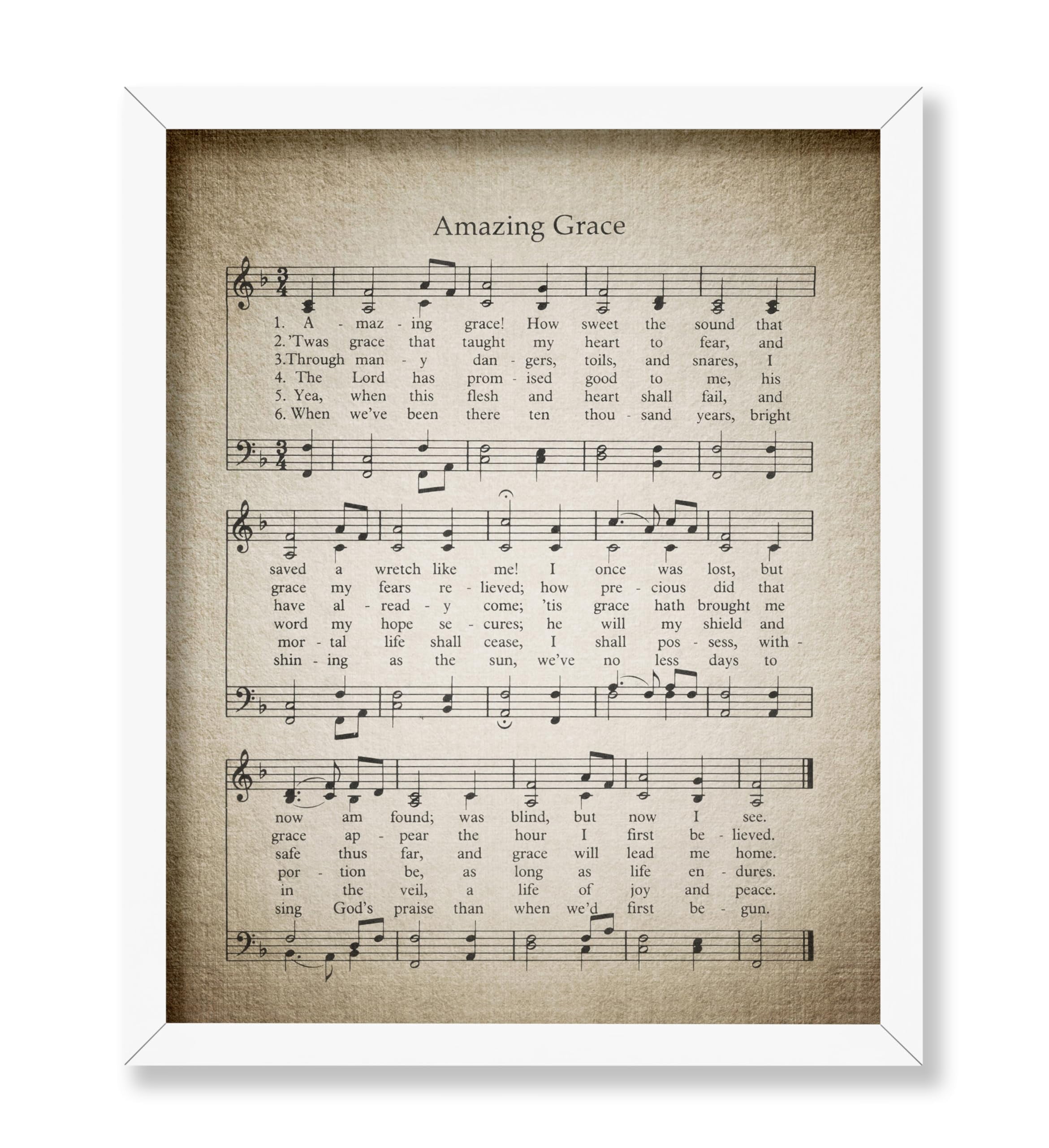 Poster Master Vintage Music Sheet Poster - Retro Hymnal Print - Gift ...