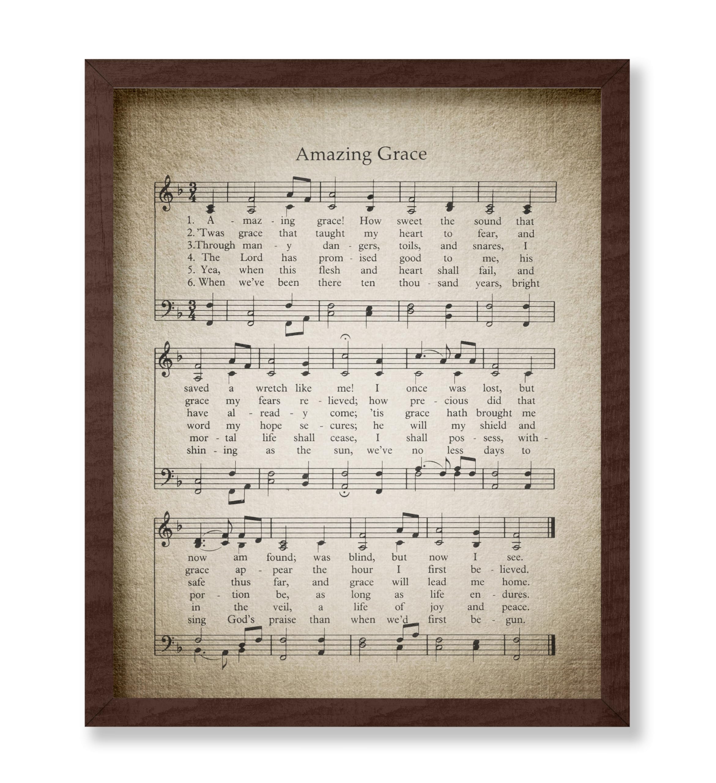 Poster Master Vintage Music Sheet Poster - Retro Hymnal Print - Gift ...