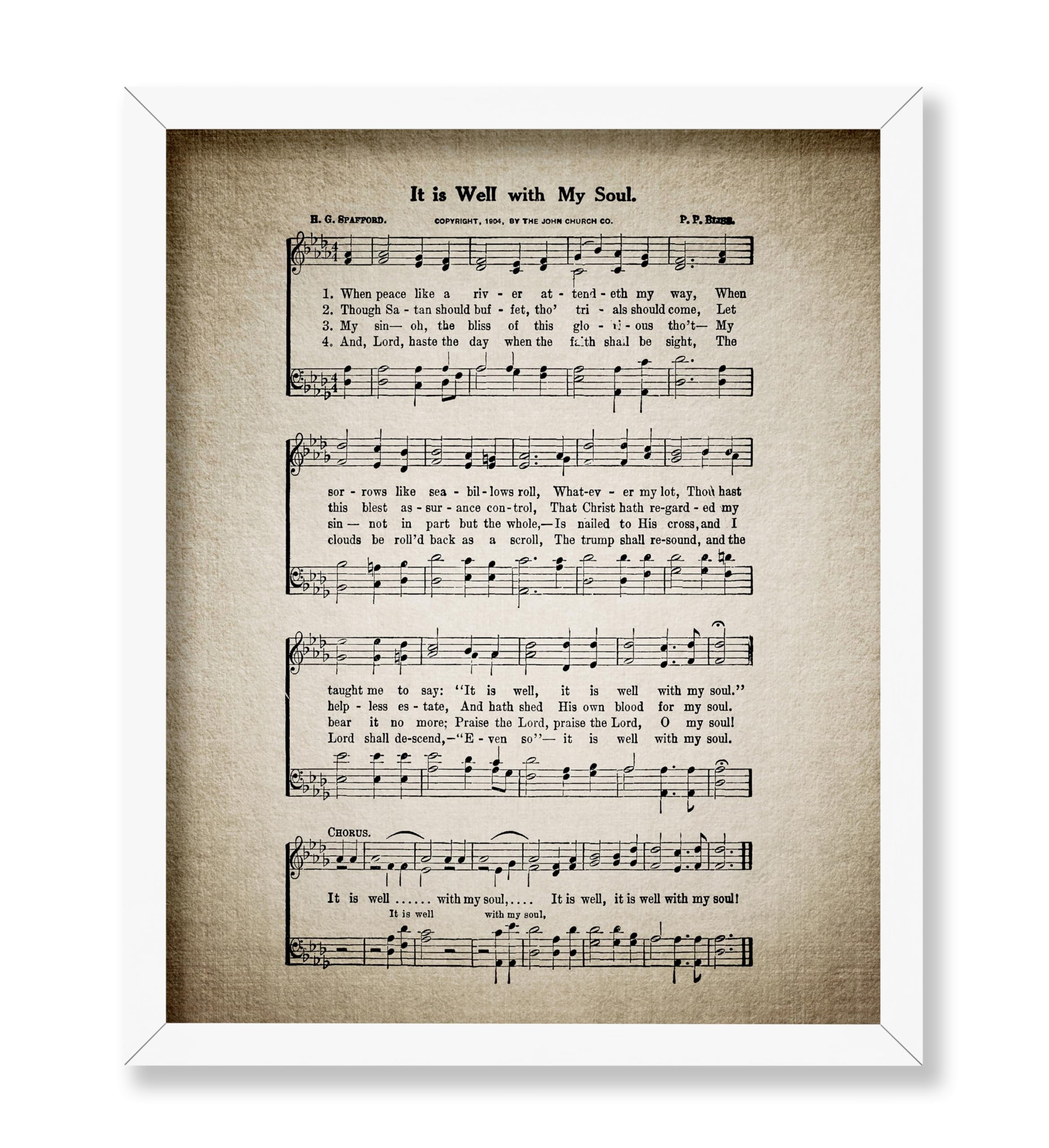 Poster Master Vintage Music Sheet Poster - Retro Hymnal Print - Gift ...
