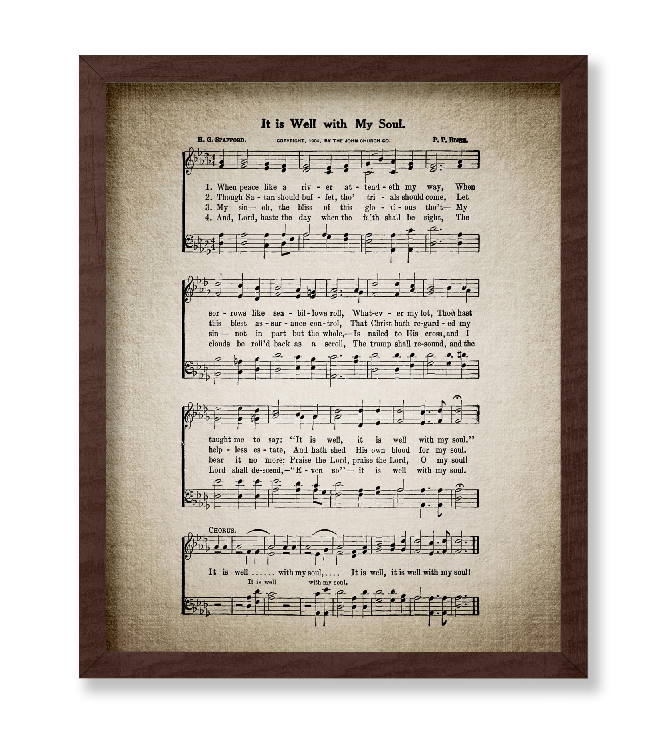 Poster Master Vintage Music Sheet Poster - Retro Hymnal Print - Gift ...