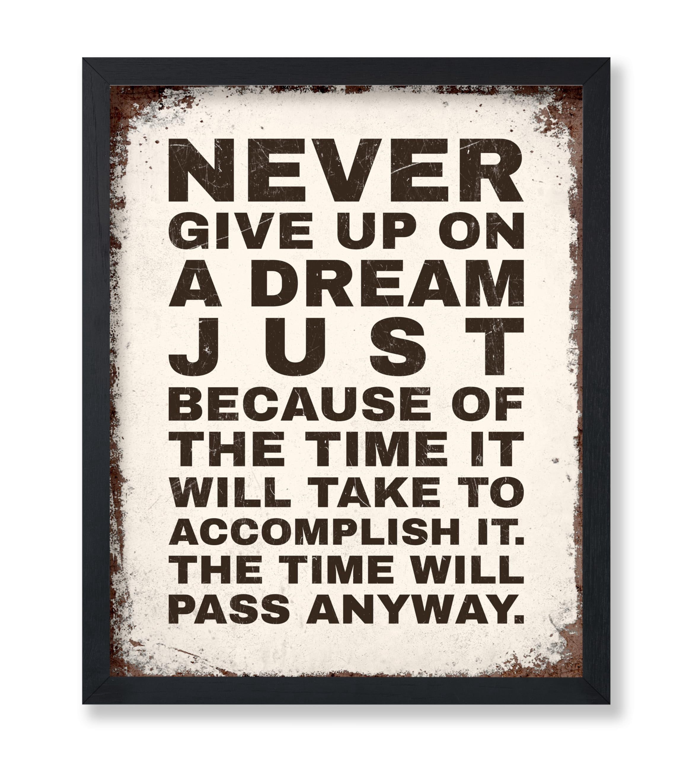 Poster Master Vintage Never Give Up On A Dream Poster - Commitment ...