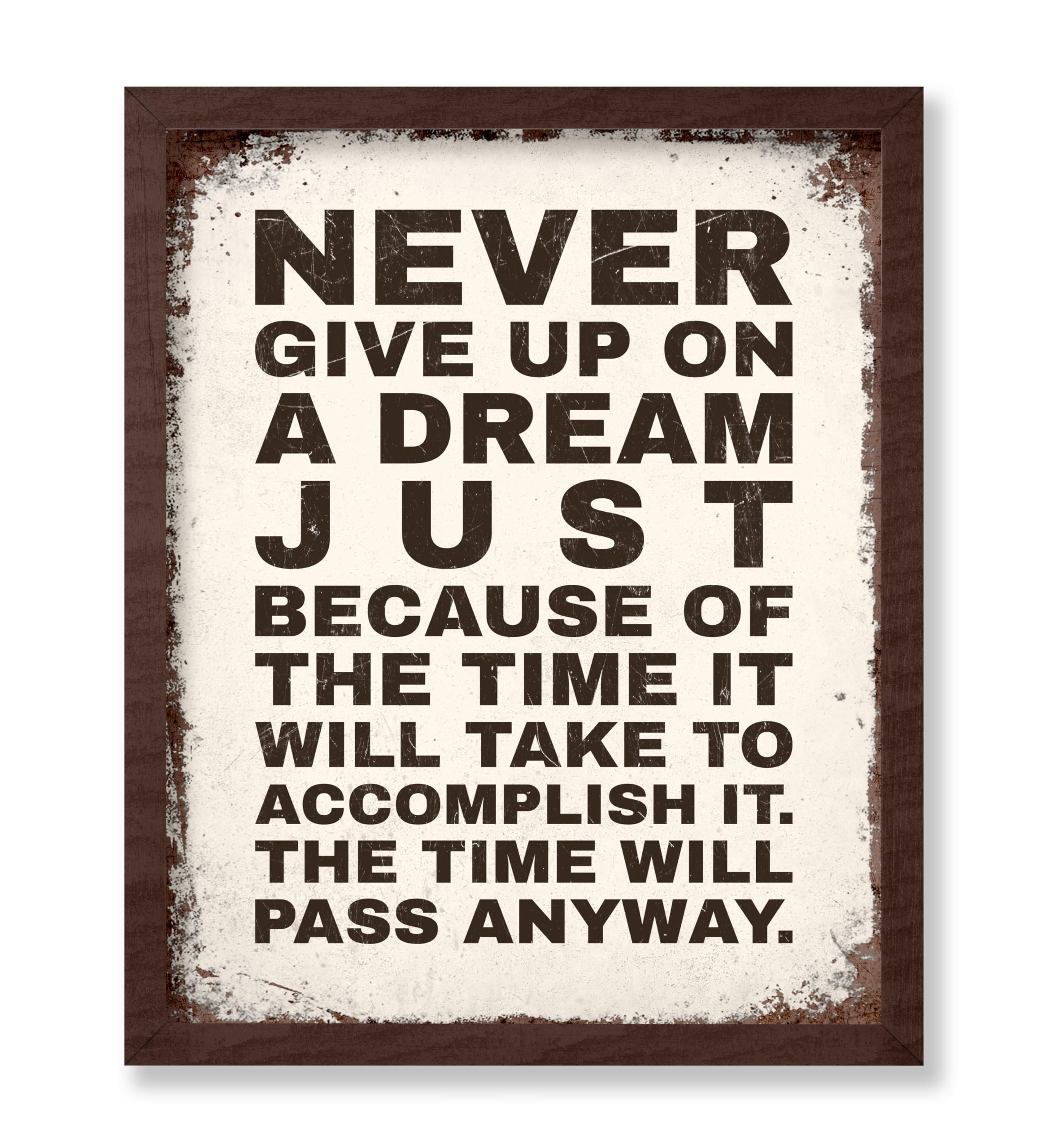 Poster Master Vintage Never Give Up On A Dream Poster - Commitment ...