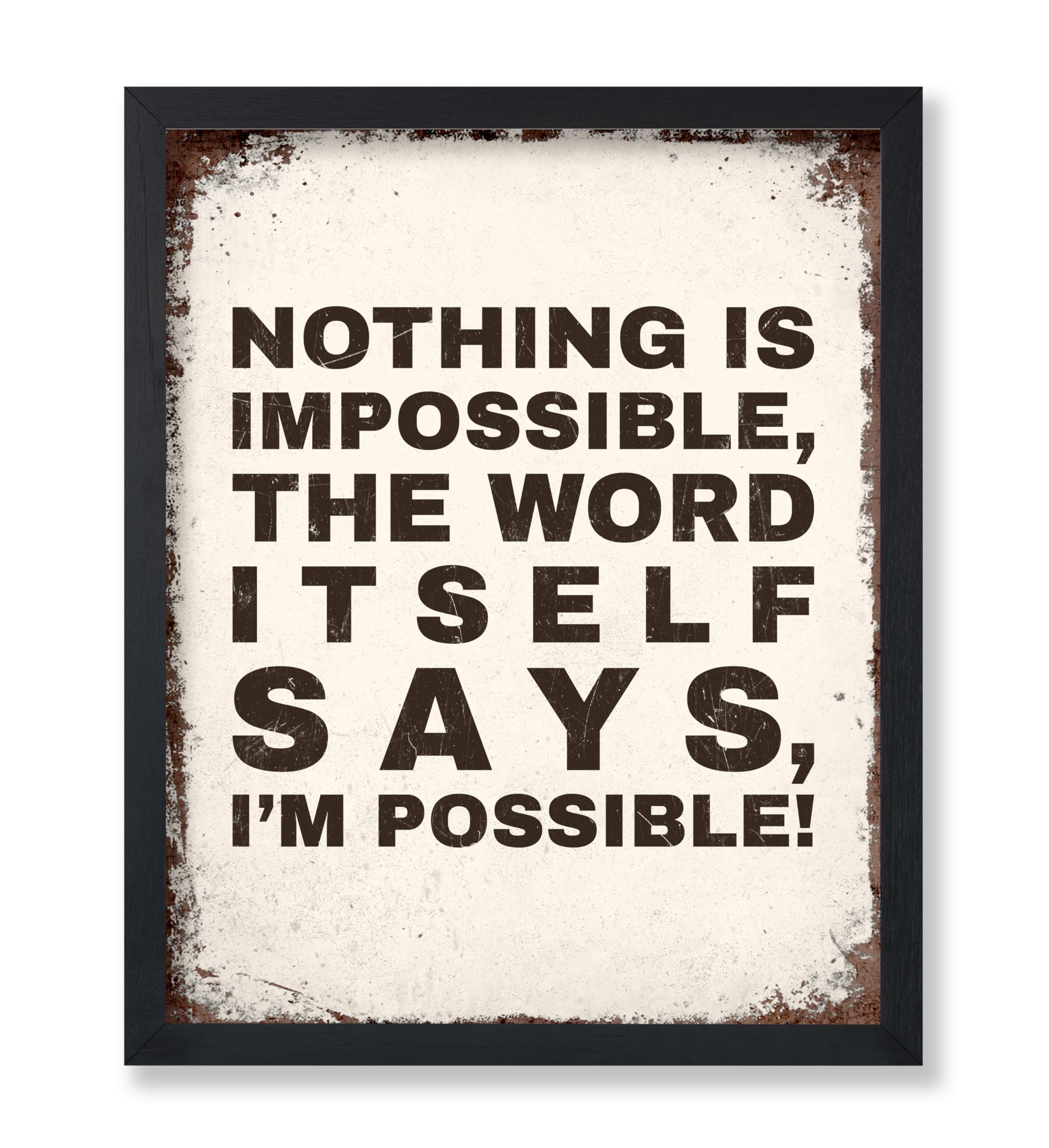 Poster Master Vintage Nothing Is Impossible Poster - Motivational Print ...