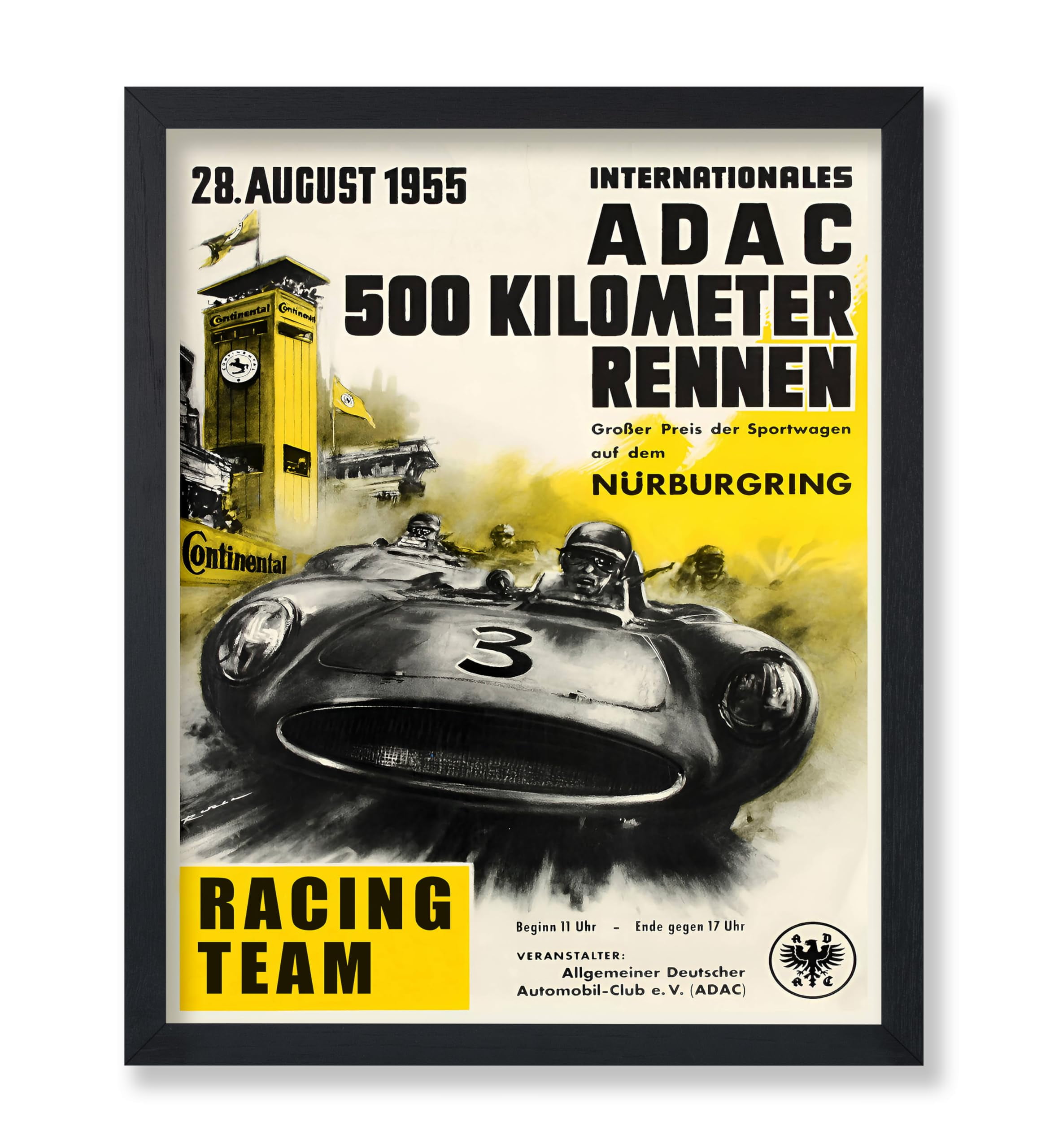 Poster Master Vintage Nurburgring Car Racing Poster - Retro Race Car ...