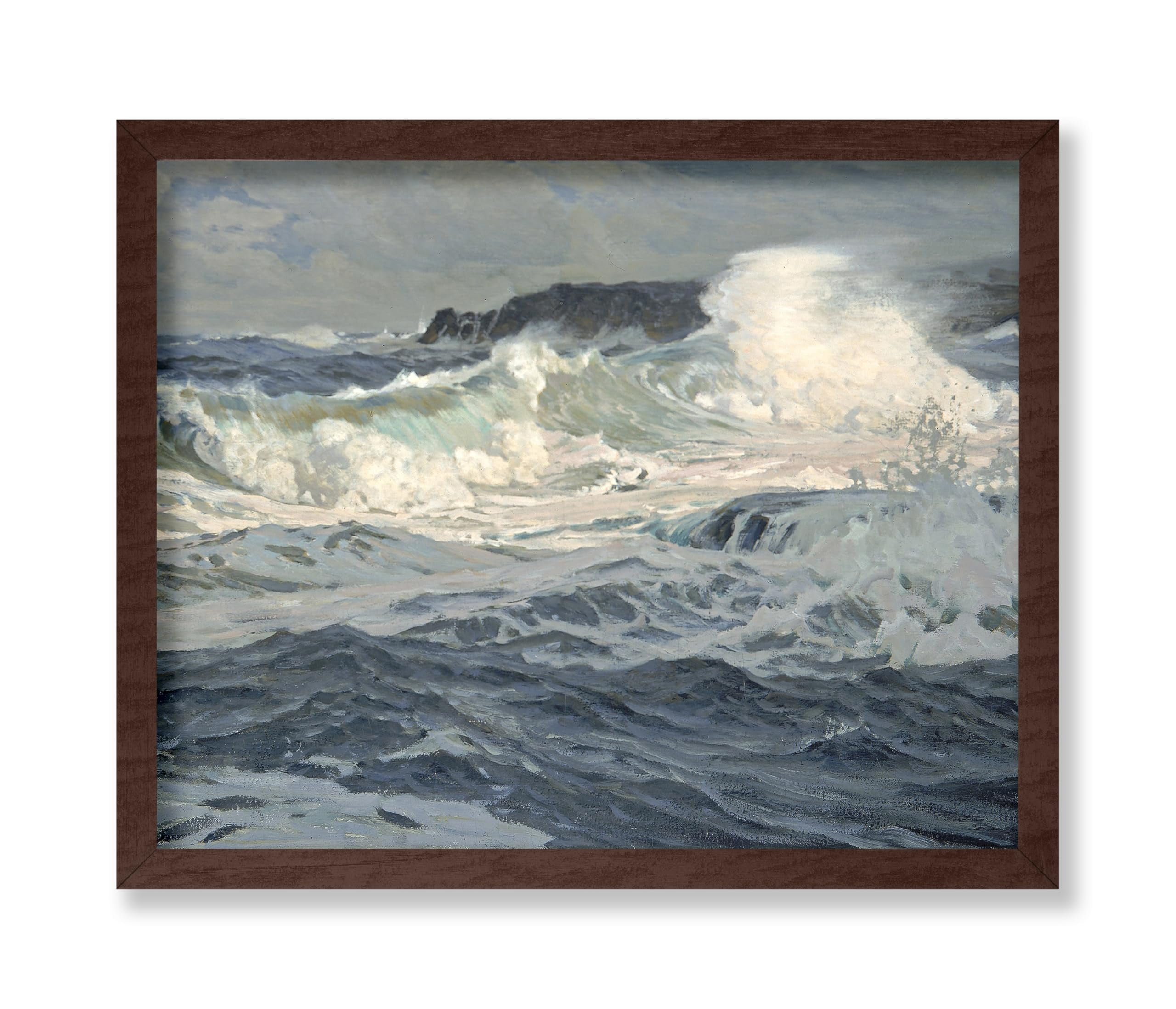 Poster Master Vintage Ocean Waves Painting Poster - Retro Seascape ...