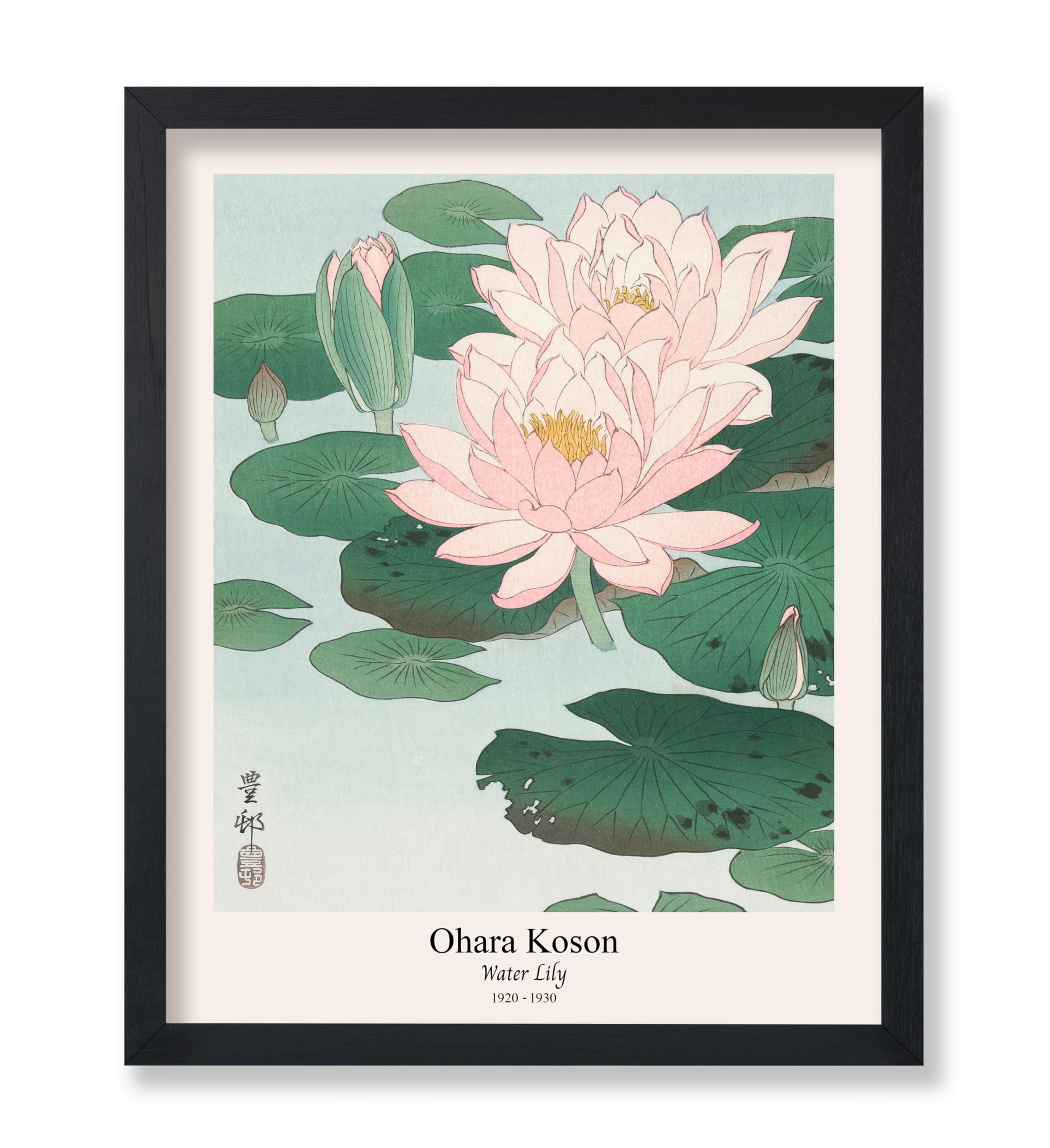 Poster Master Vintage Ohara Koson Poster - Retro Water Lily Print ...