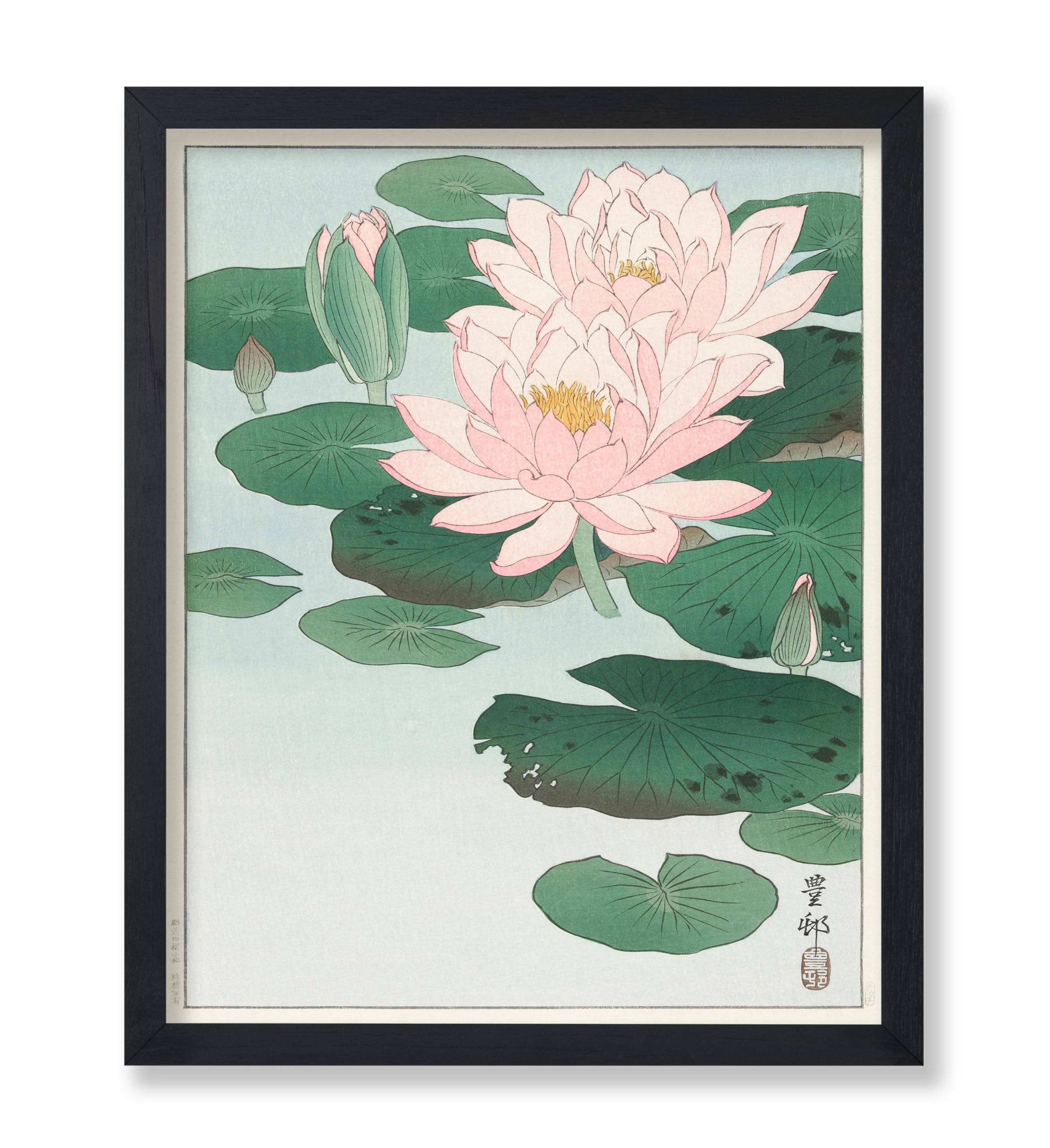 Poster Master Vintage Ohara Koson Poster - Retro Water Lily Print ...