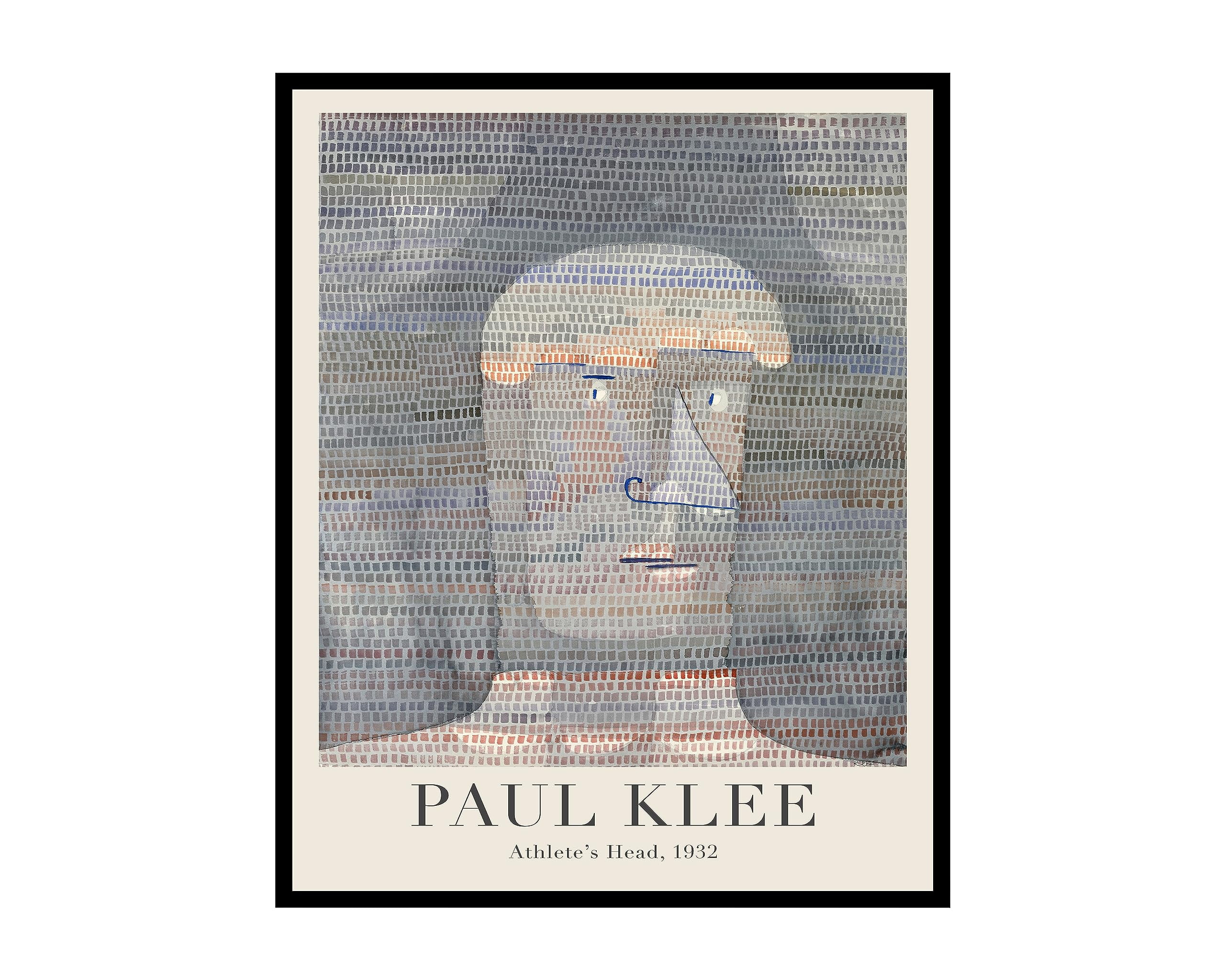 Poster Master Vintage Paul Klee Poster - Retro Athlete's Head Painting ...