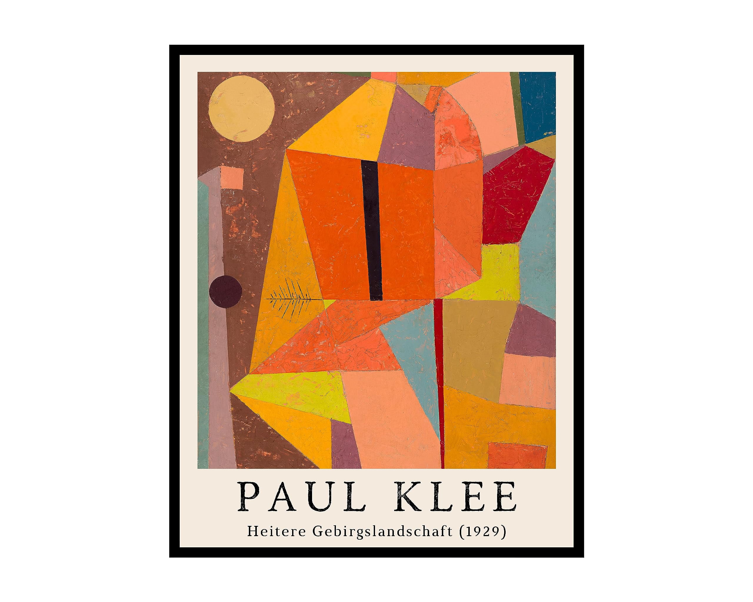 Poster Master Vintage Paul Klee Poster - Retro Joyful Mountain ...