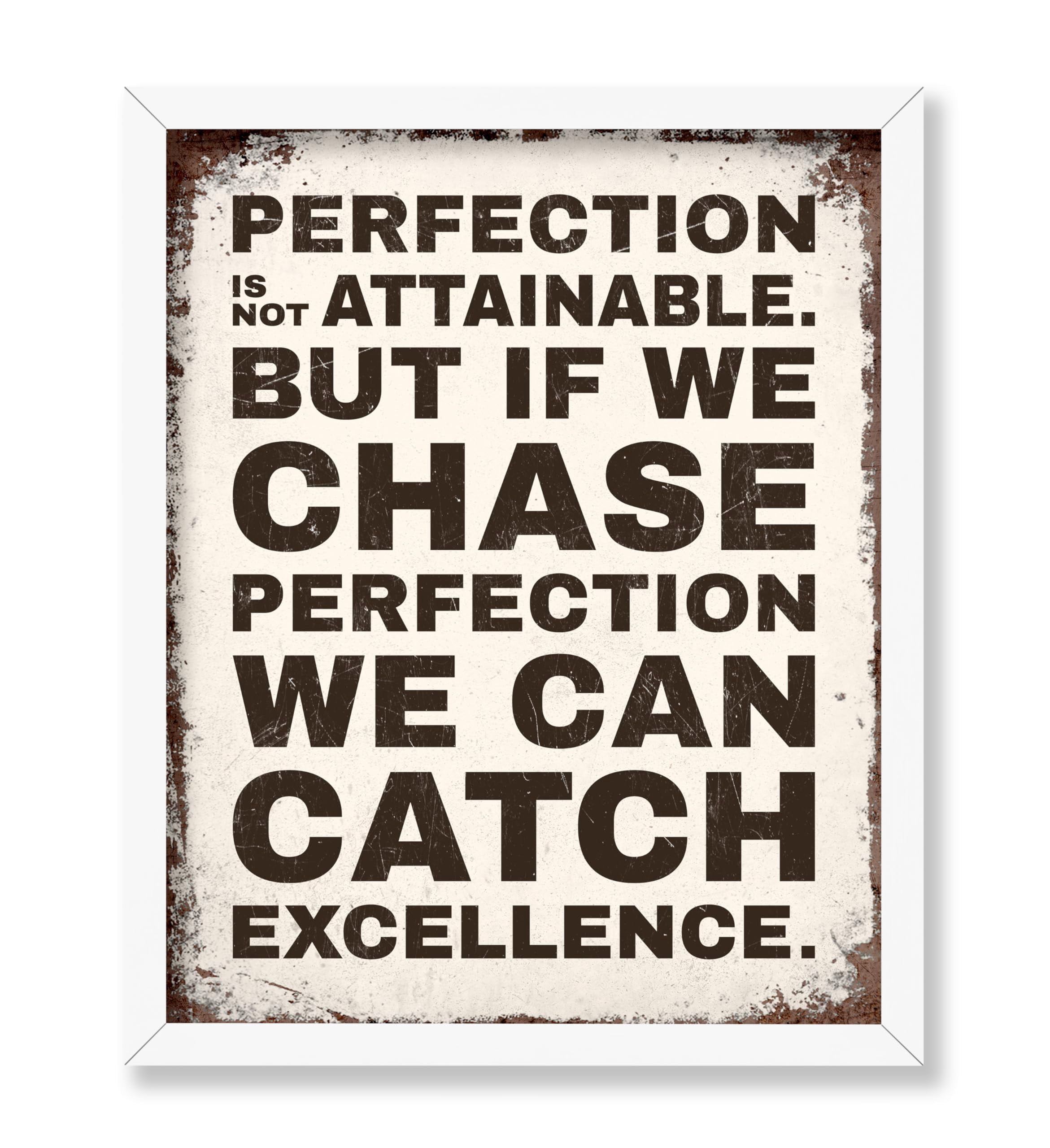 Poster Master Vintage Perfection Is Not Attainable Poster - Excellence ...