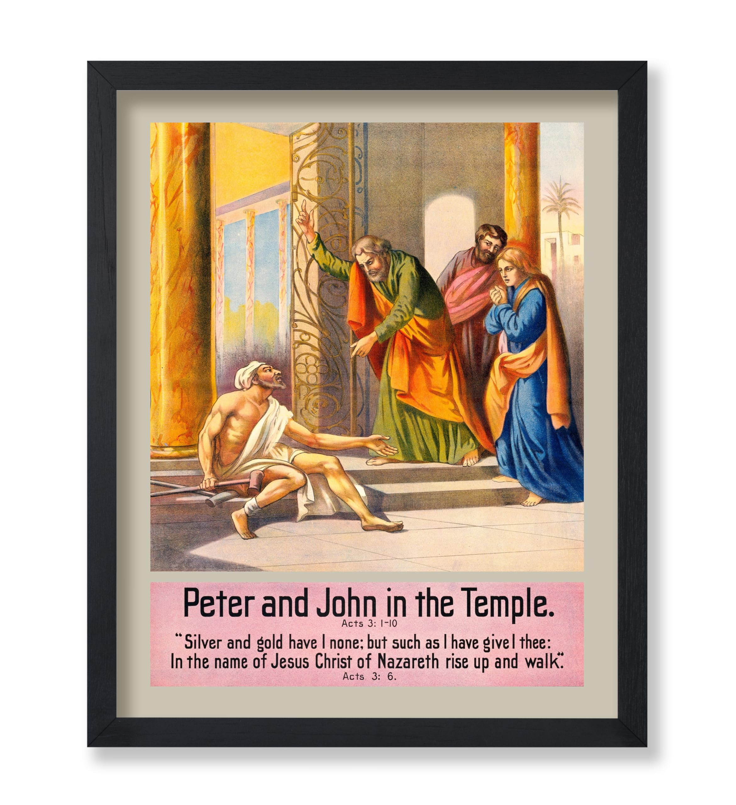 Poster Master Vintage Peter And John In The Temple Poster - Retro ...