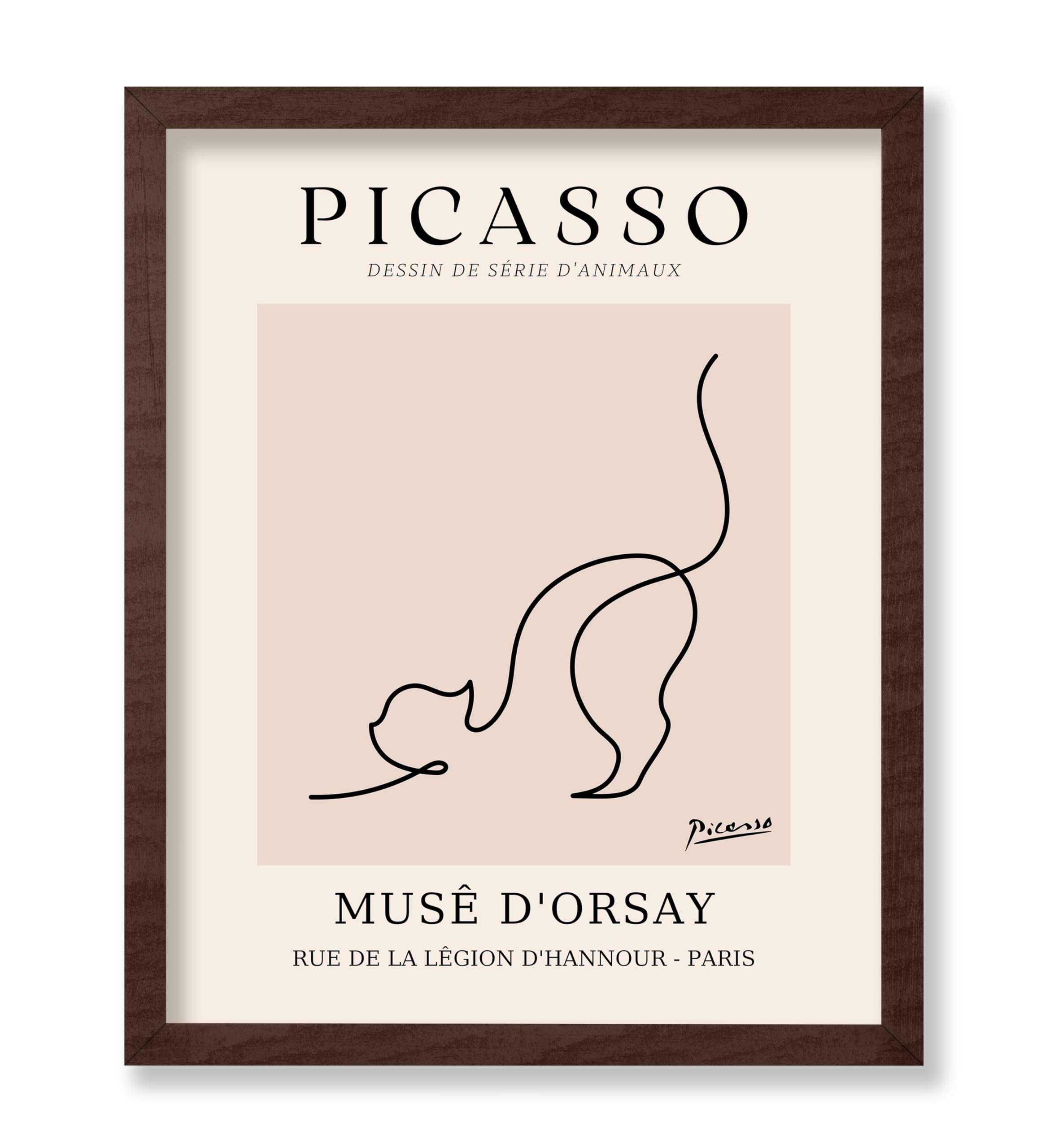 Poster Master Vintage Picasso Poster - Retro One Line Cat Drawing Print ...