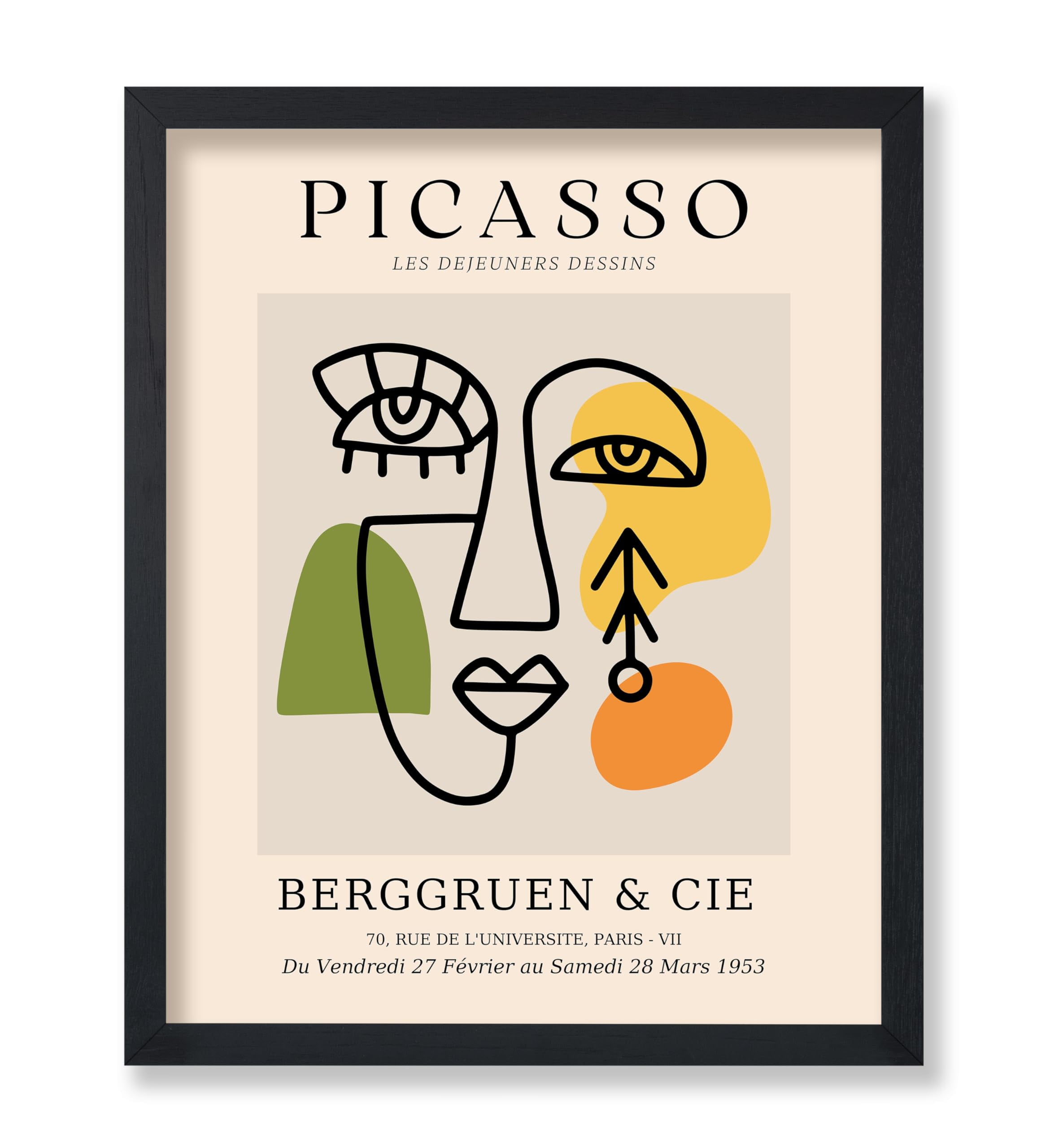 Poster Master Vintage Picasso Poster - Retro One Line Drawing Woman ...