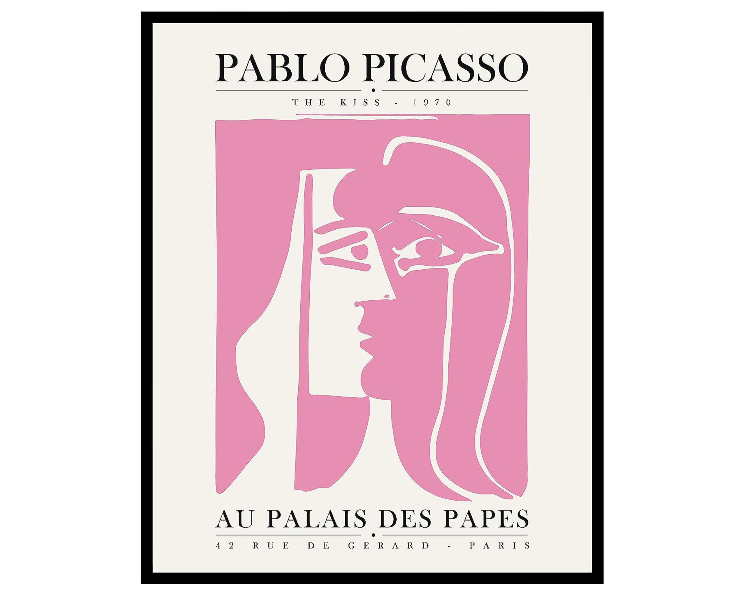 Poster Master Vintage Picasso Poster - Retro Cubism Print - The Kiss ...