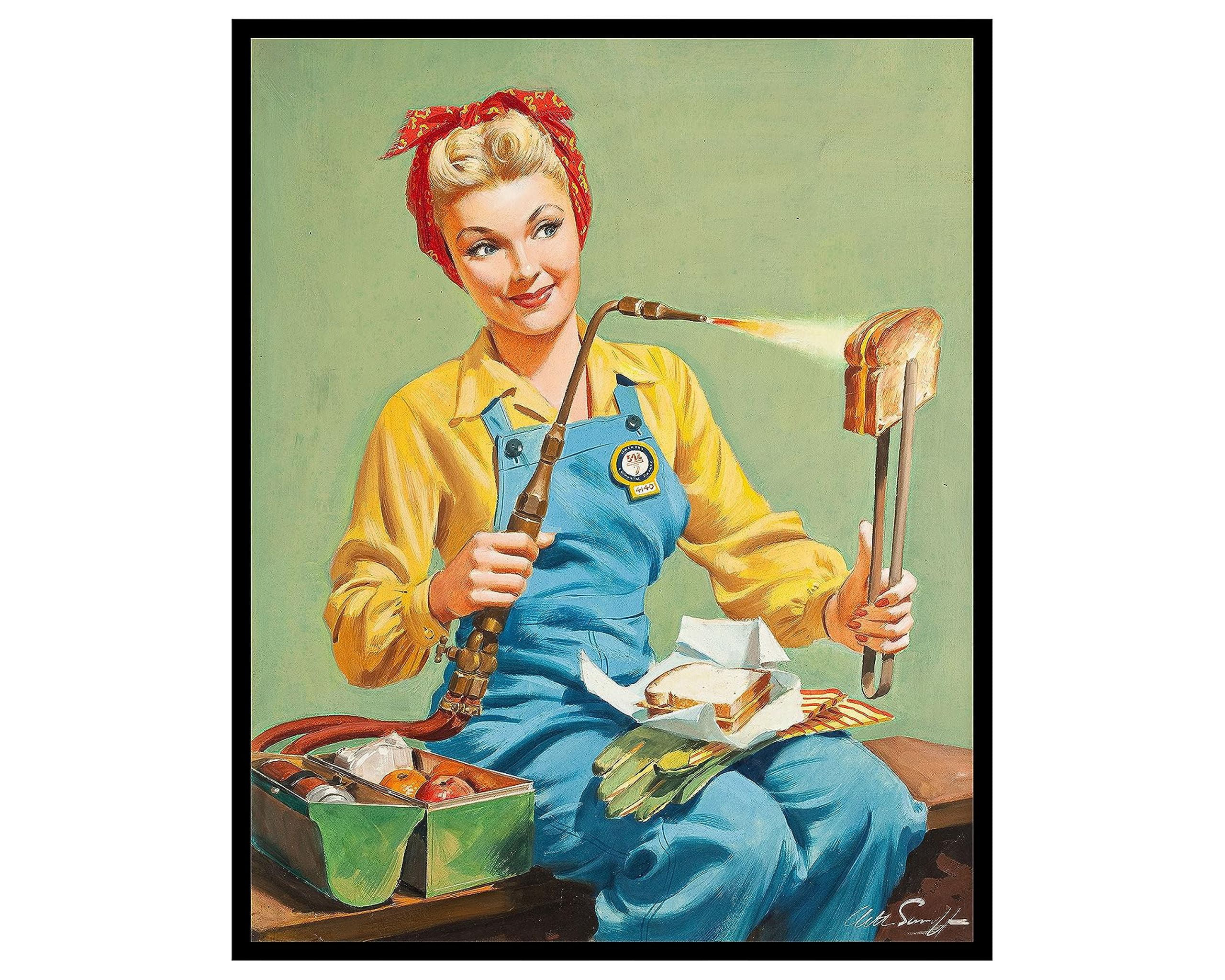 Poster Master Vintage Poster - Pin-Up Girl Rosie - 11x14 Unframed Wall ...