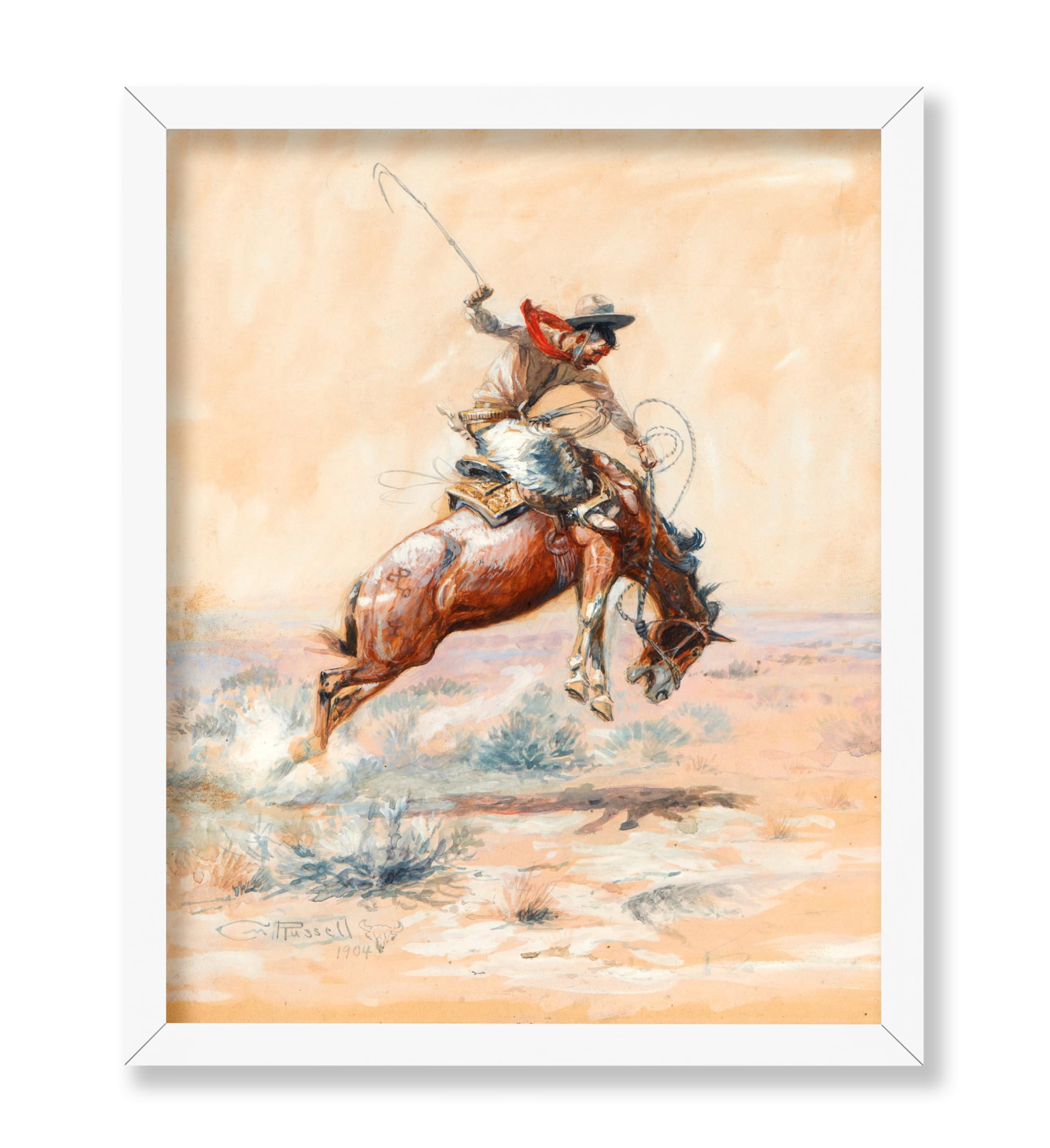 Poster Master Vintage Powder River Poster - Retro Let 'er Buck Print ...