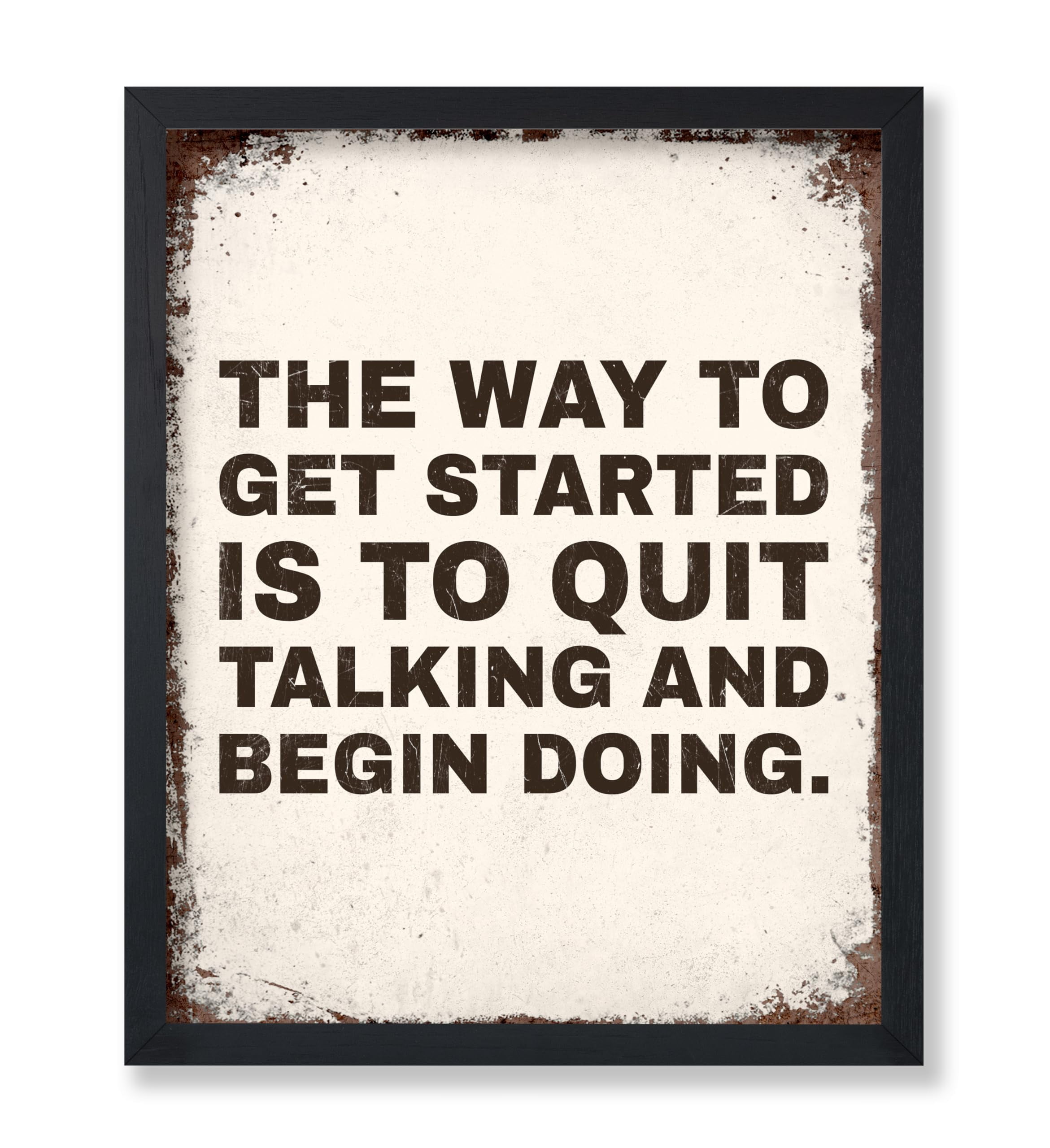 Poster Master Vintage Quit Talking And Begin Doing Poster ...