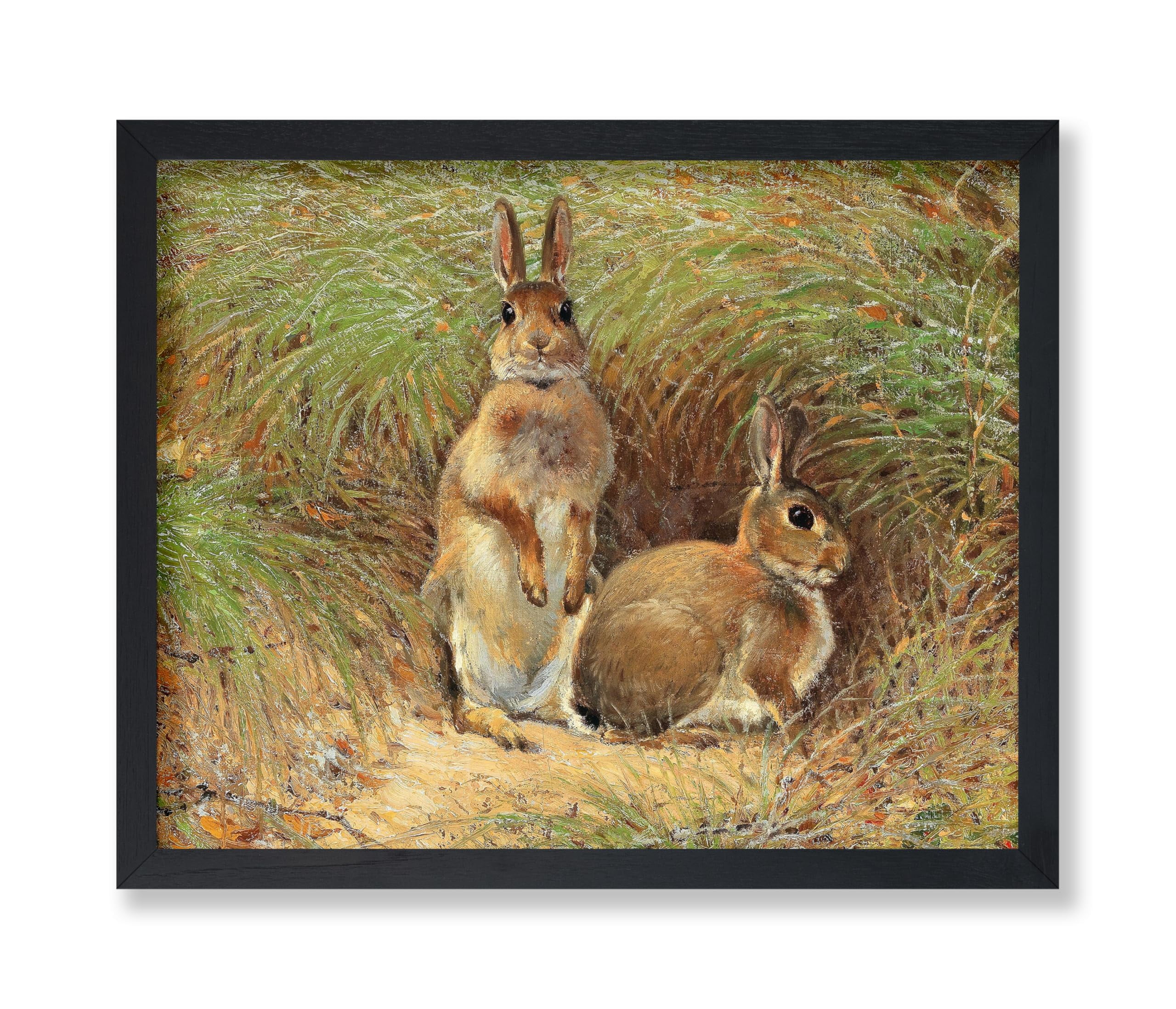 Poster Master Vintage Rabbits Painting Poster - Retro Bunnies Print ...