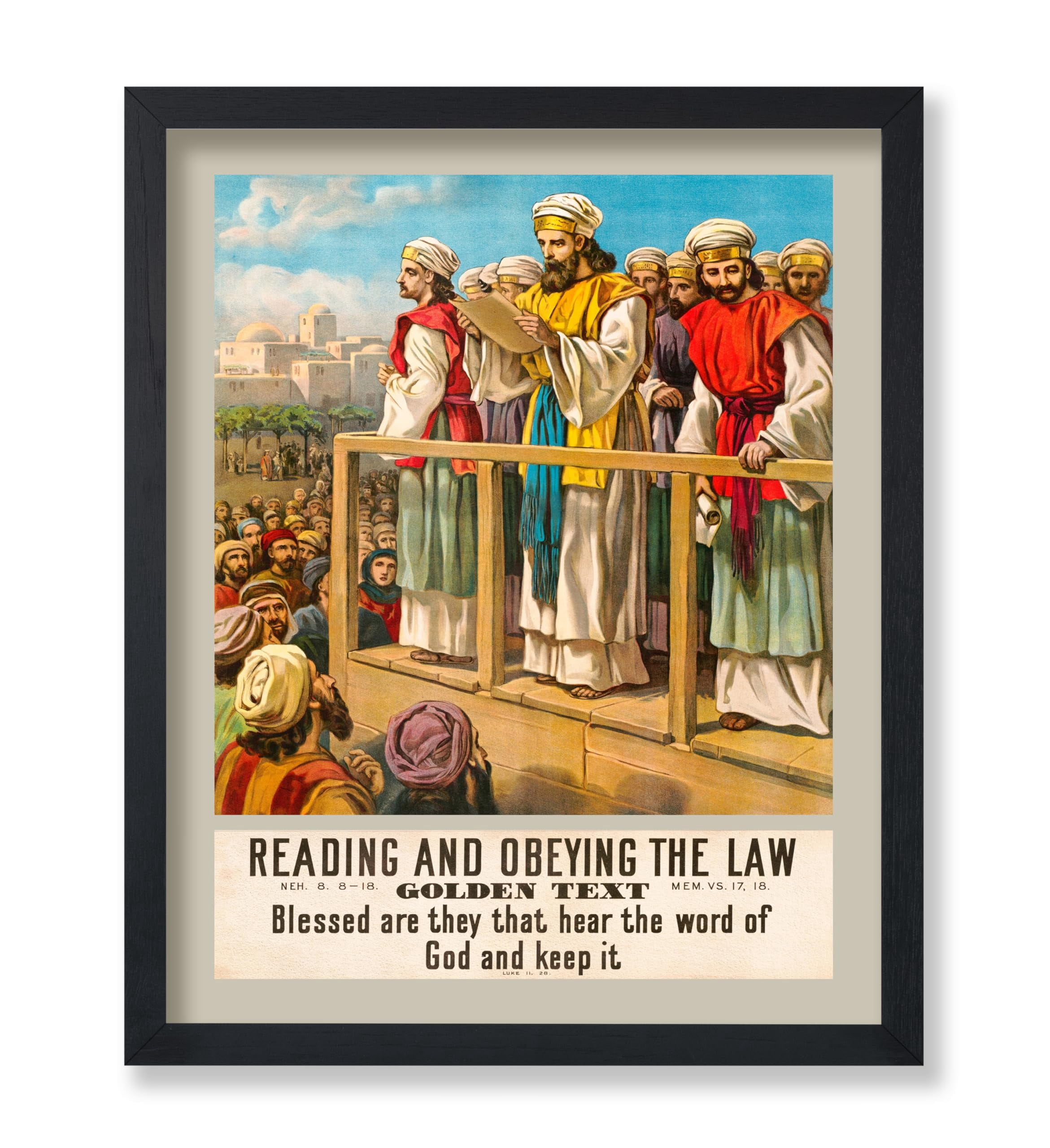 Poster Master Vintage Reading And Obeying The Law Poster - Retro ...