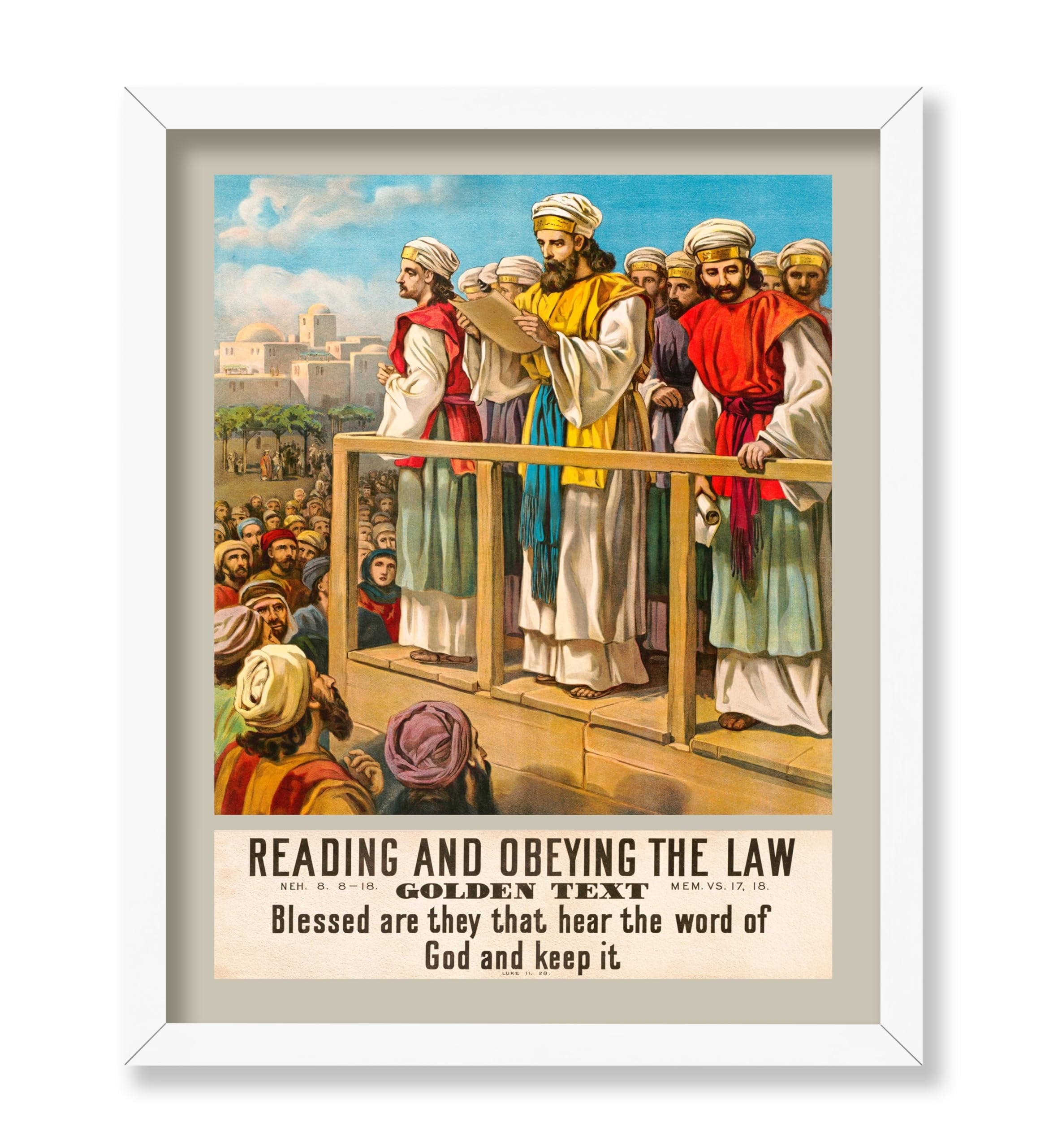 Poster Master Vintage Reading And Obeying The Law Poster - Retro ...