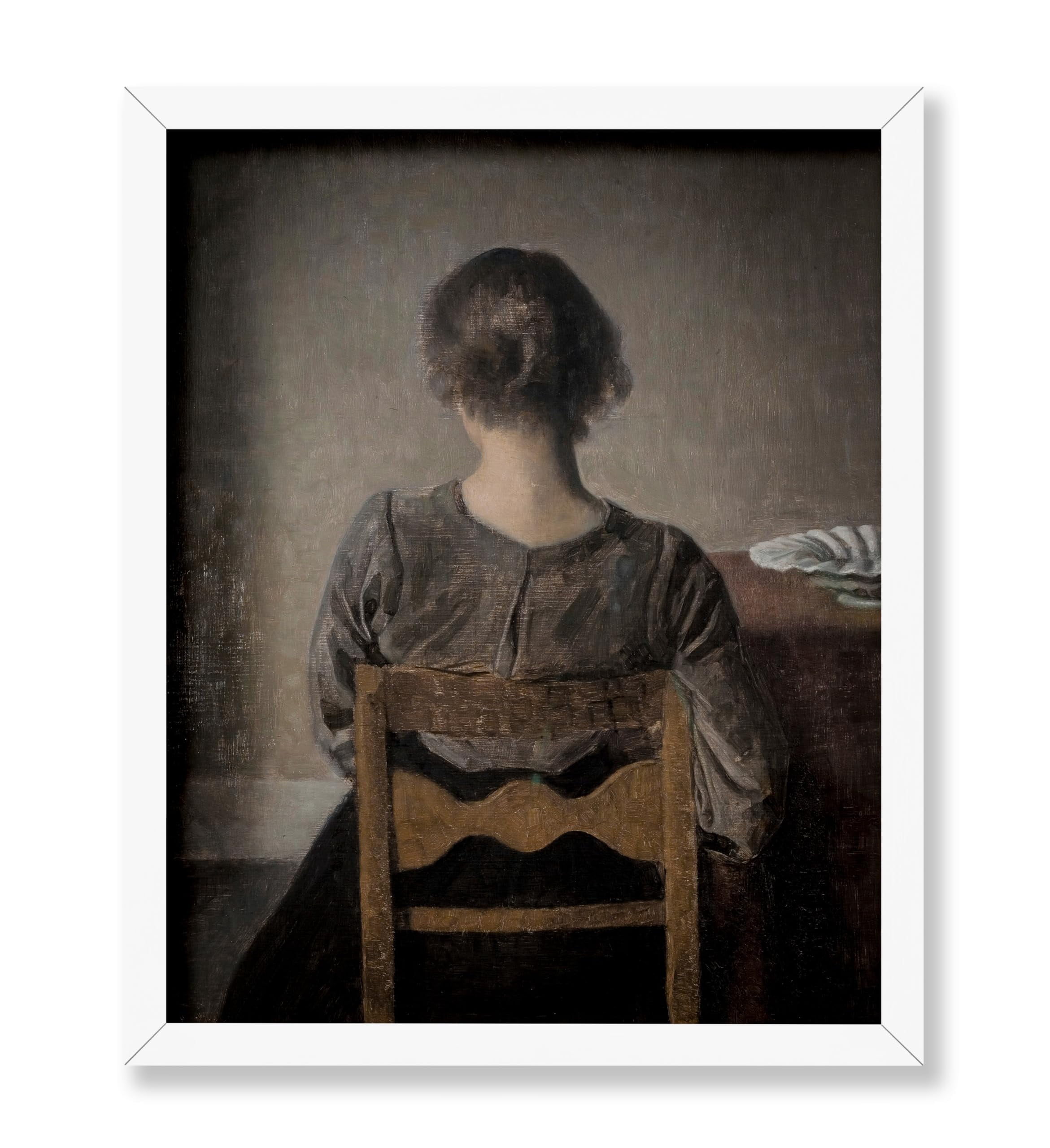 Poster Master Vintage Rest Painting Poster - Retro Seated Woman Print ...