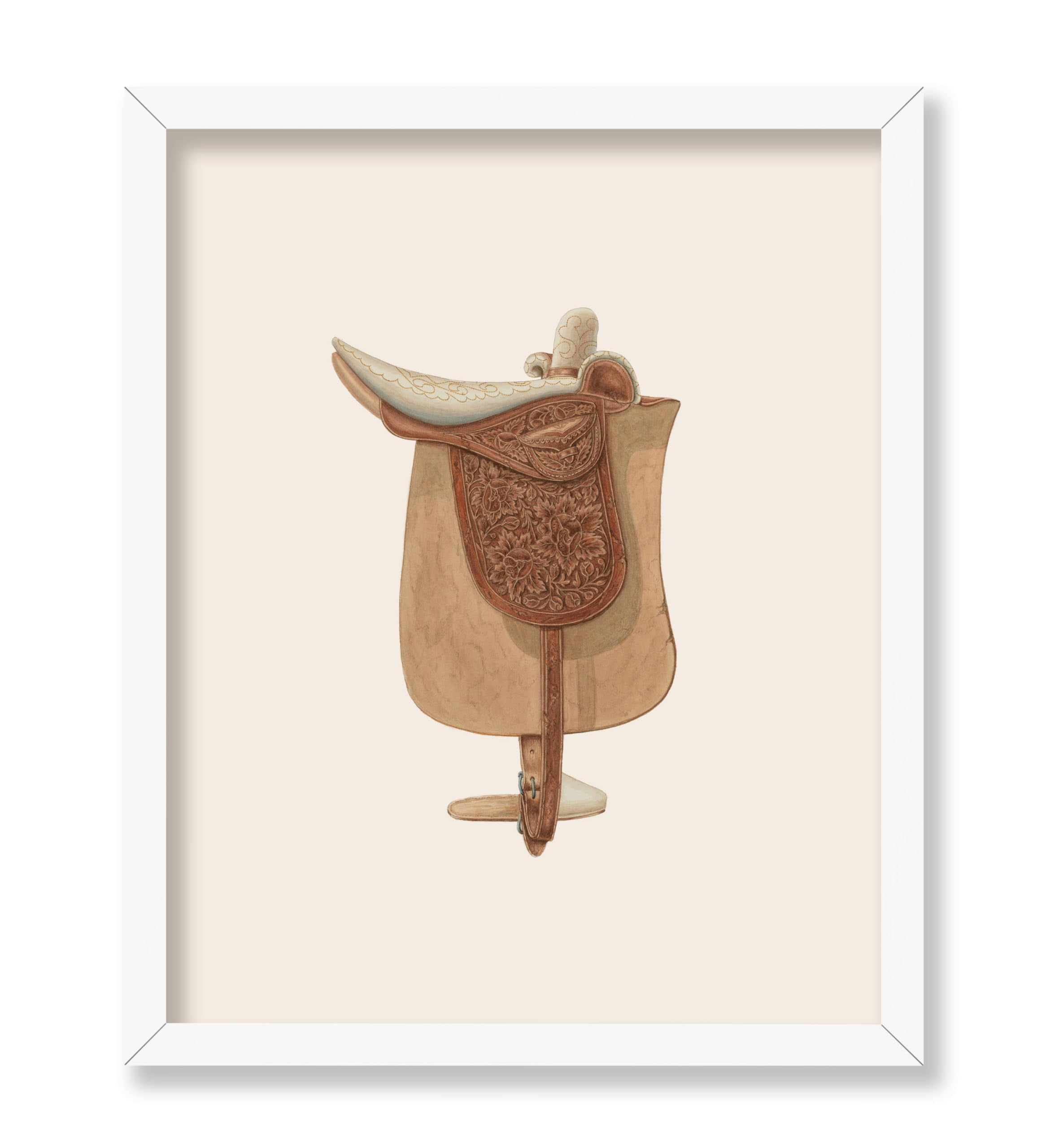 Poster Master Vintage Saddle Poster - Retro Horse Saddle Print - Cowboy ...