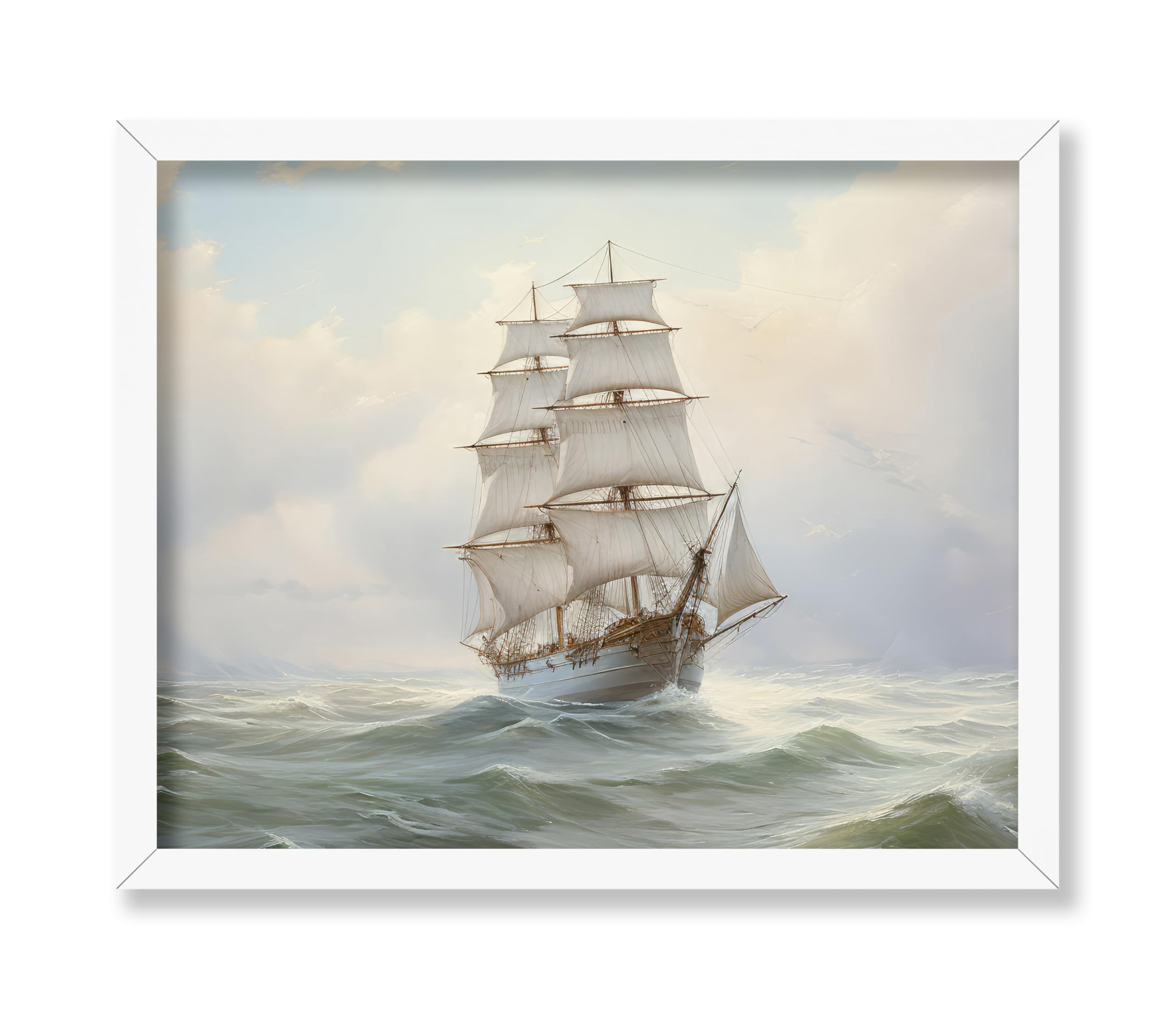 Poster Master Vintage Sailing Ship Poster - Retro Ocean Print - Sea Art ...