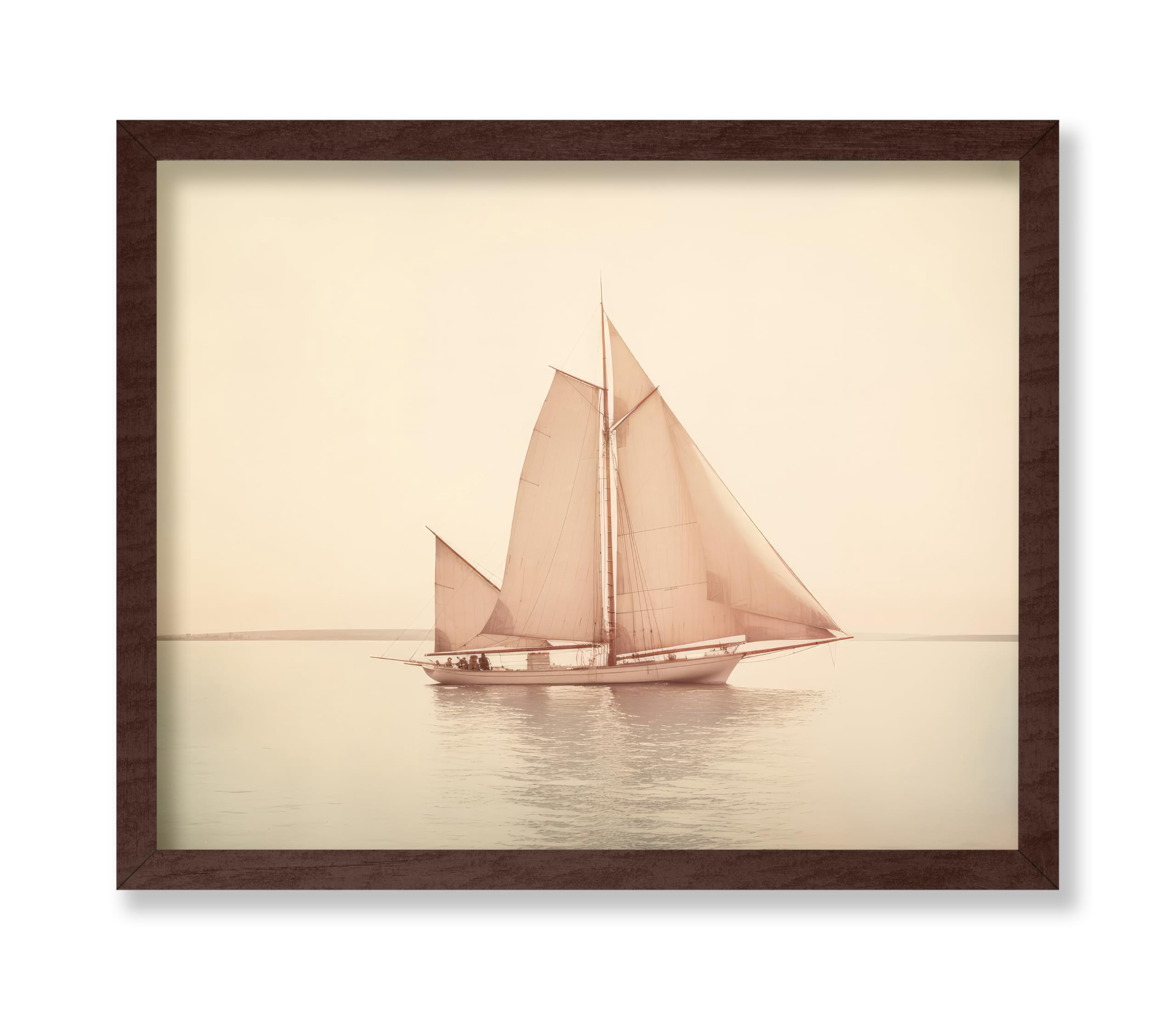 Poster Master Vintage Sailing Ship Poster - Retro Calm Ocean Print ...