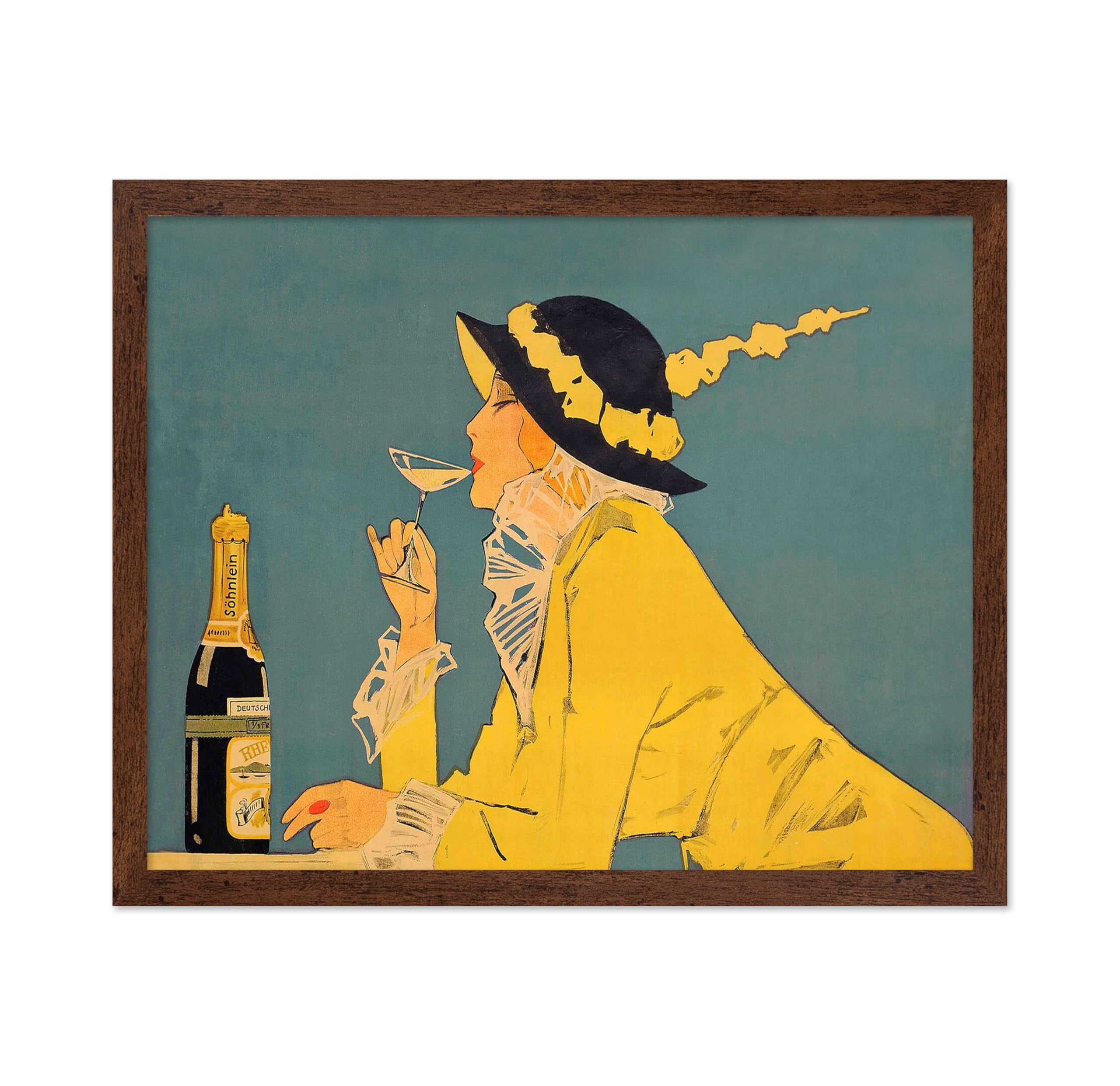 Poster Master Vintage Wine Poster - Retro Sparkling Wine Print ...