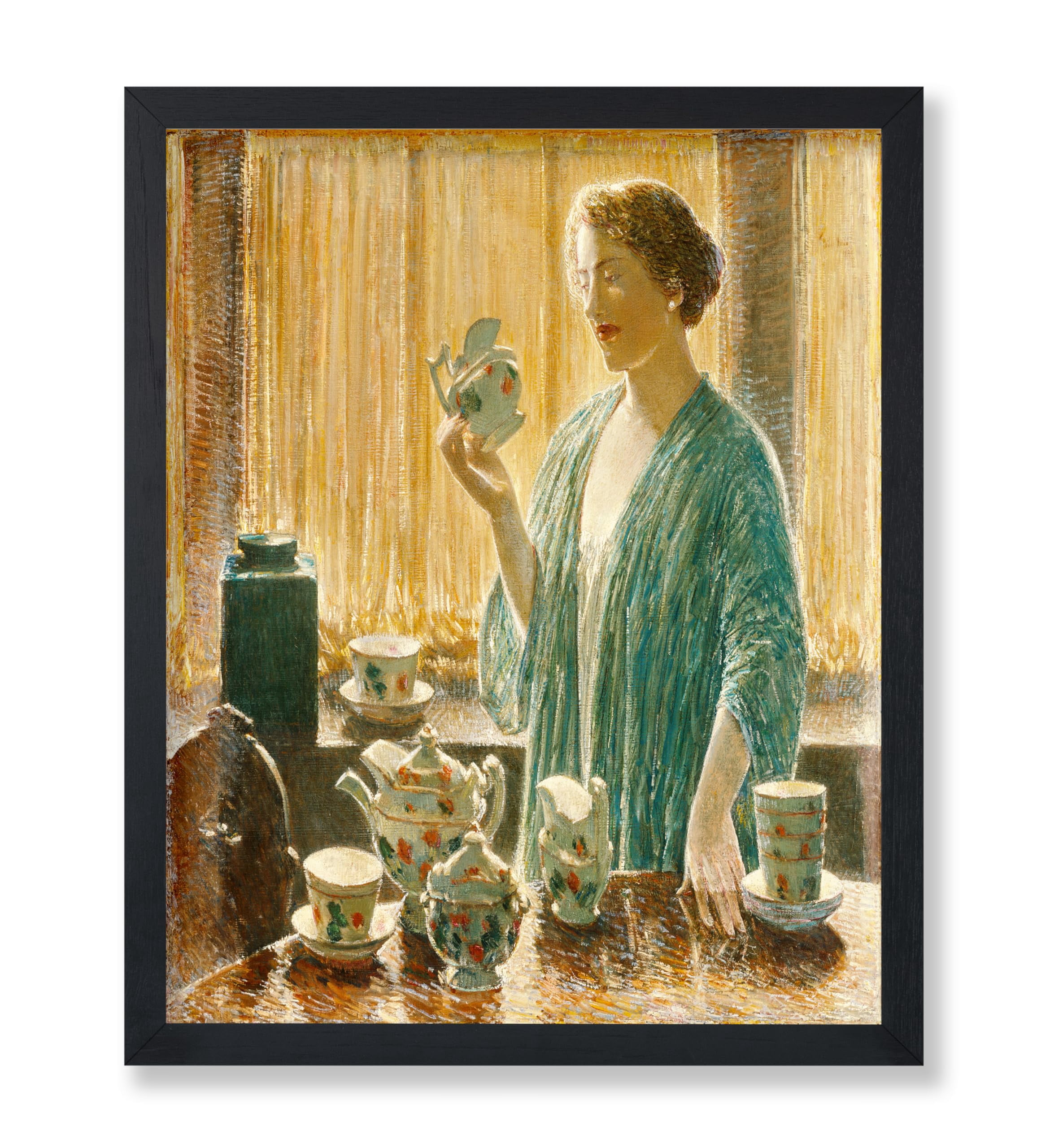 Poster Master Vintage Strawberry Tea Set Painting Poster - Retro Tea ...