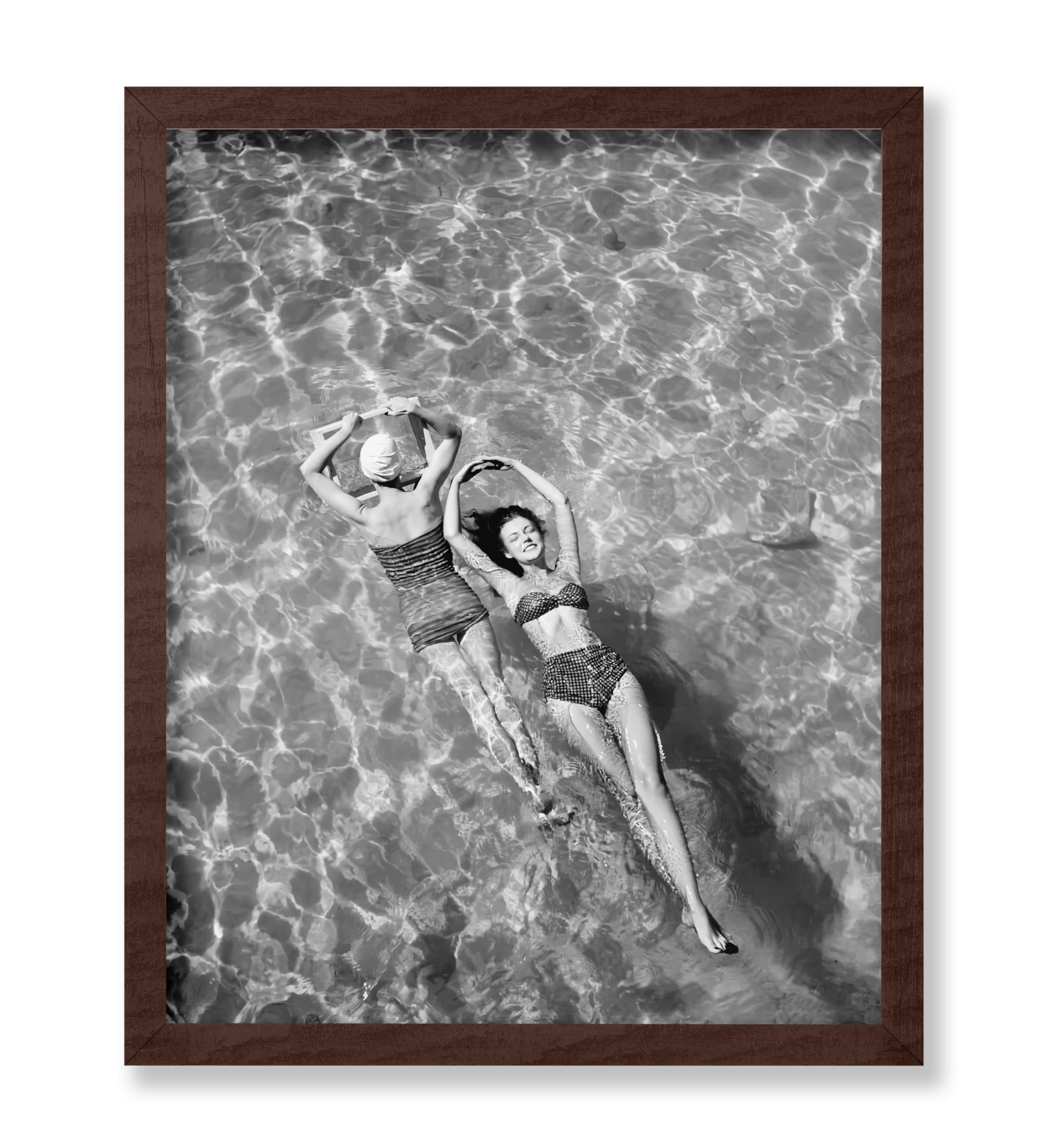 Poster Master Vintage Swimming Pool Poster - Retro Women Swimming Print ...
