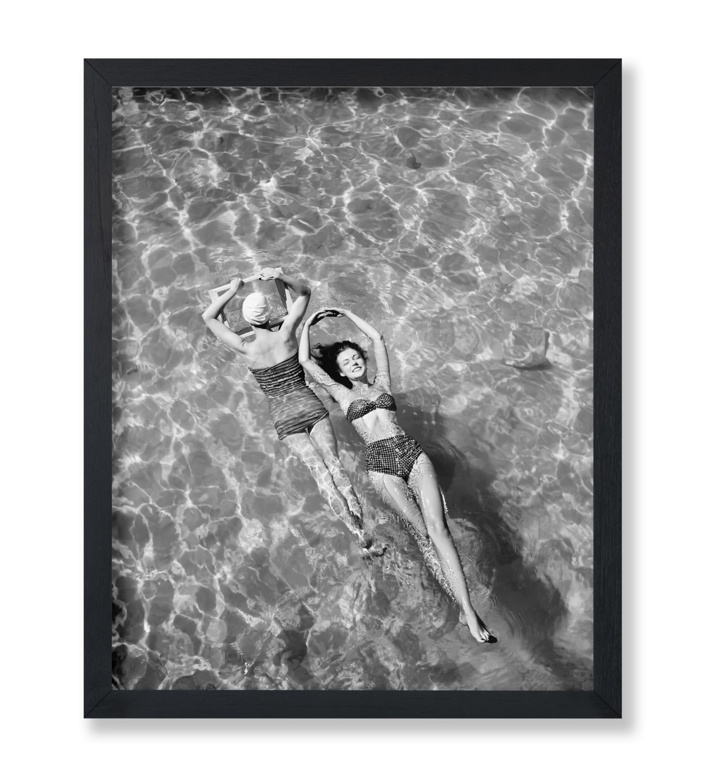 Poster Master Vintage Swimming Pool Poster - Retro Women Swimming Print ...
