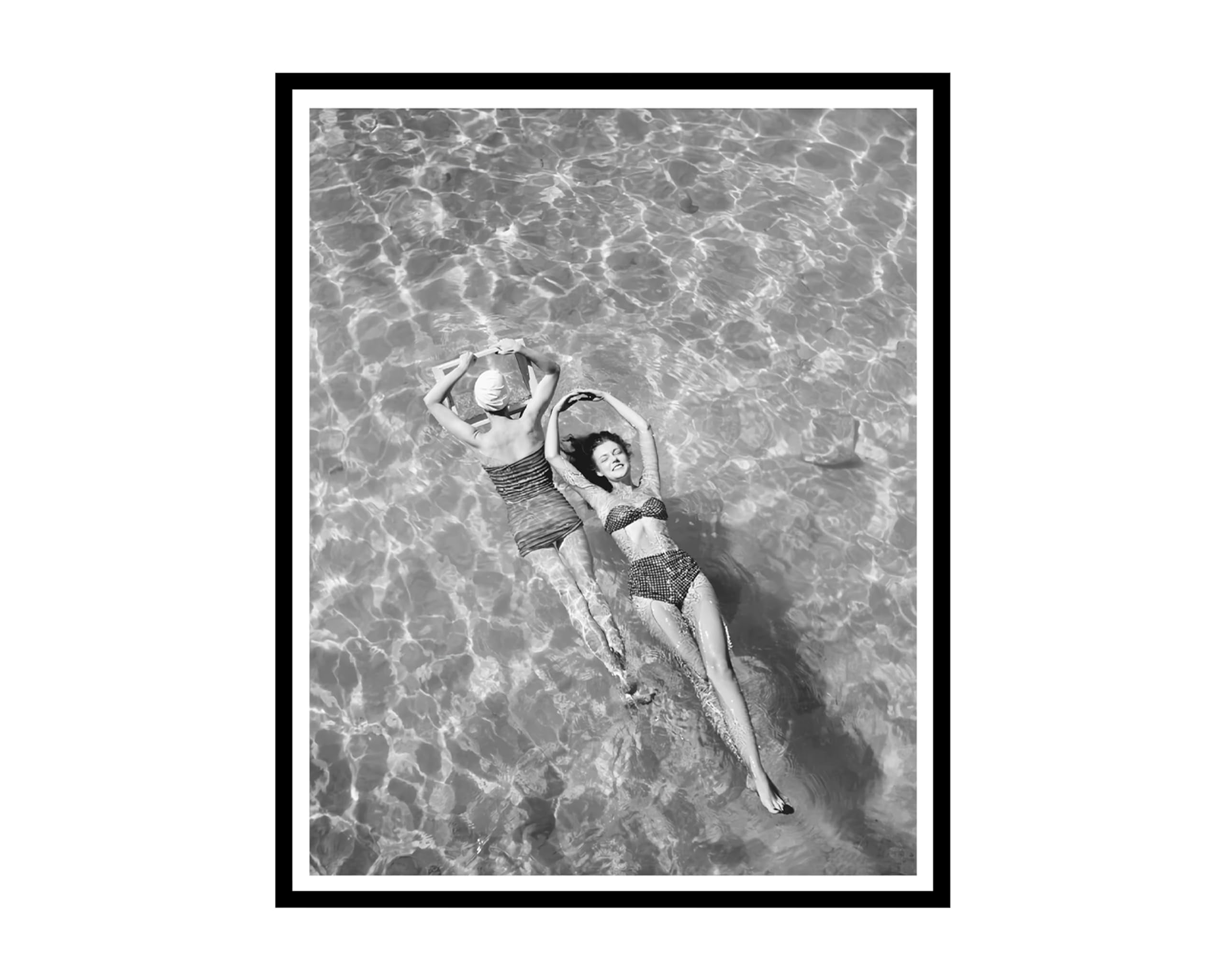 Poster Master Vintage Swimming Pool Poster - Retro Women Swimming Print ...