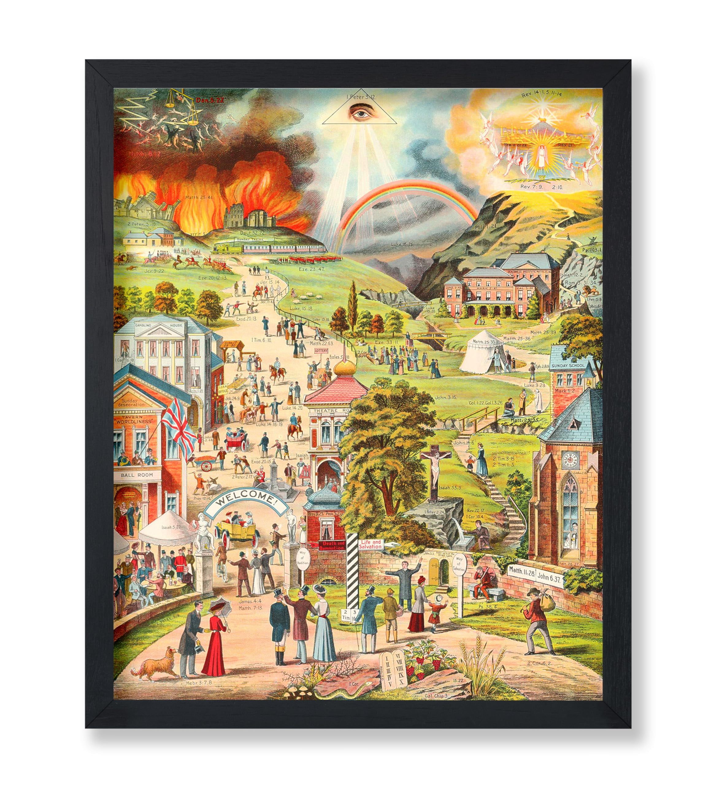 Poster Master Vintage The Broad and The Narrow Way Poster - Retro ...