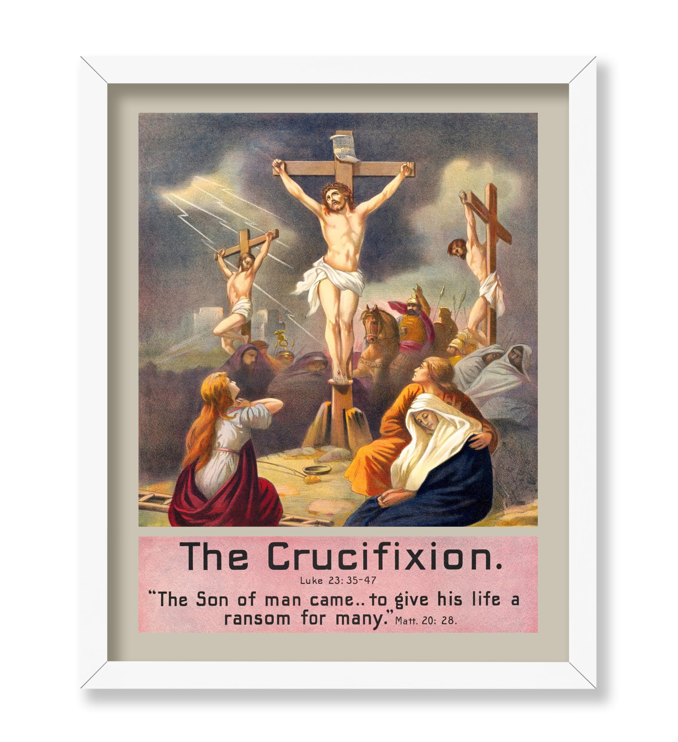 Poster Master Vintage The Crucifixion Poster - Retro Crucified Jesus ...