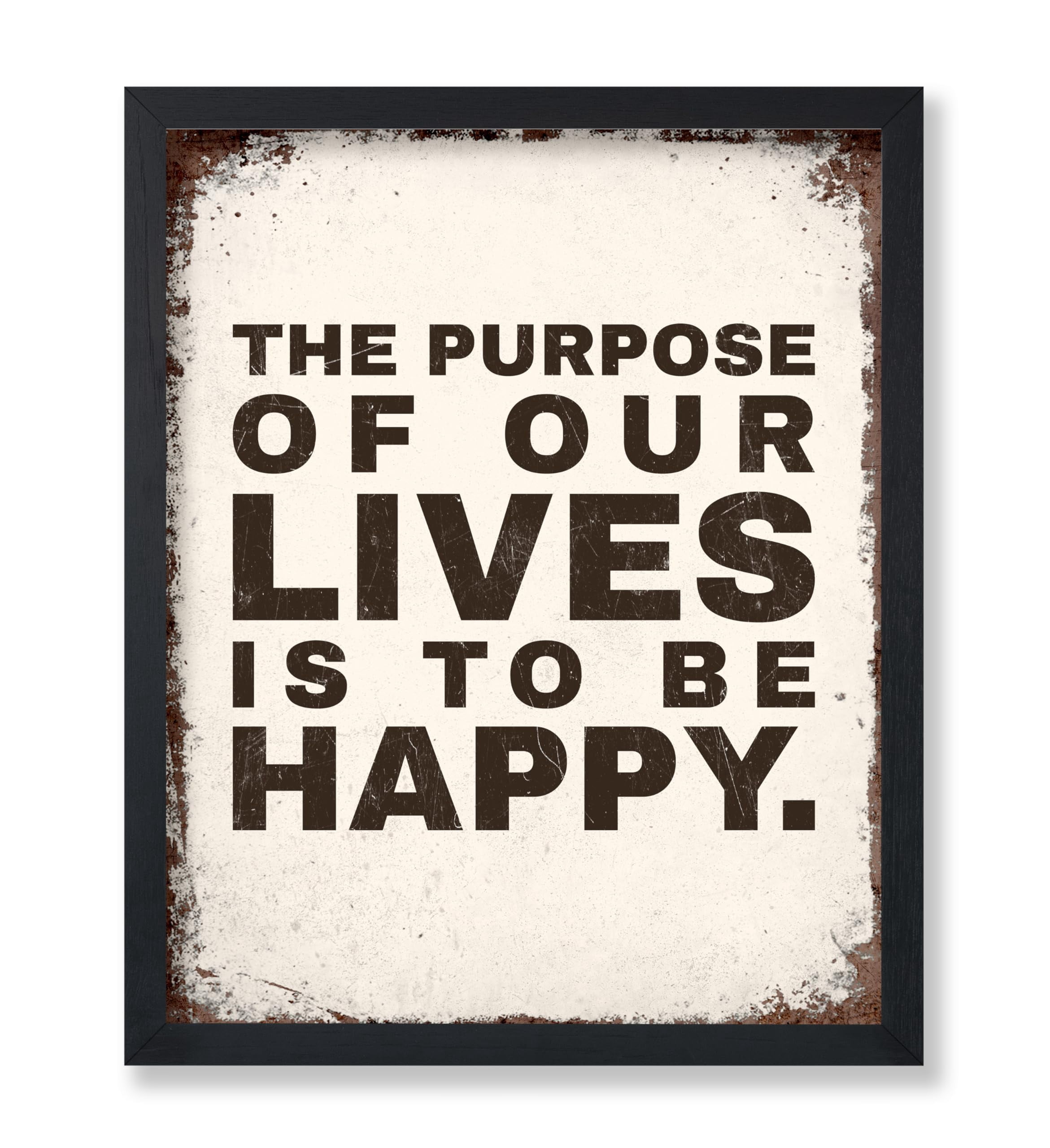 Poster Master Vintage The Purpose Of Our Lives Is To Be Happy Poster ...