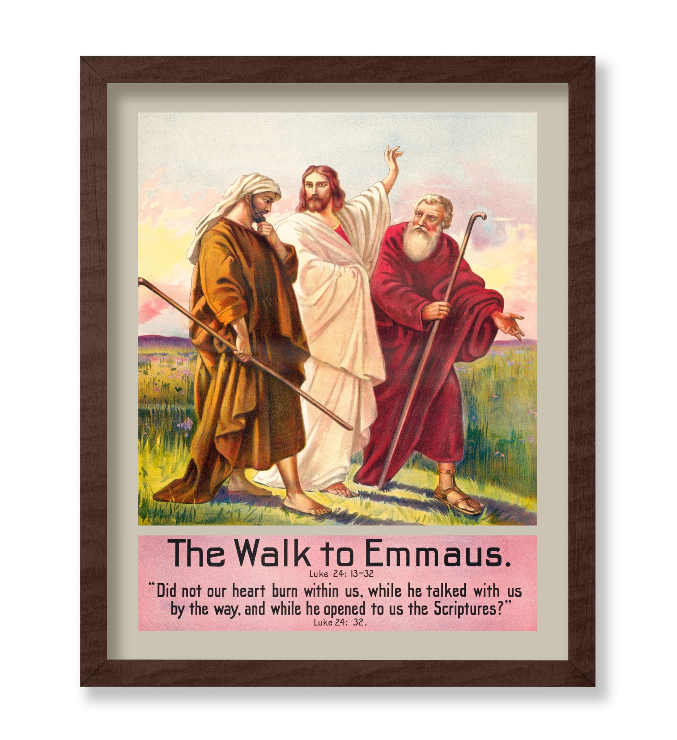 Poster Master Vintage The Walk To Emmaus Poster - Retro Jesus Christ ...