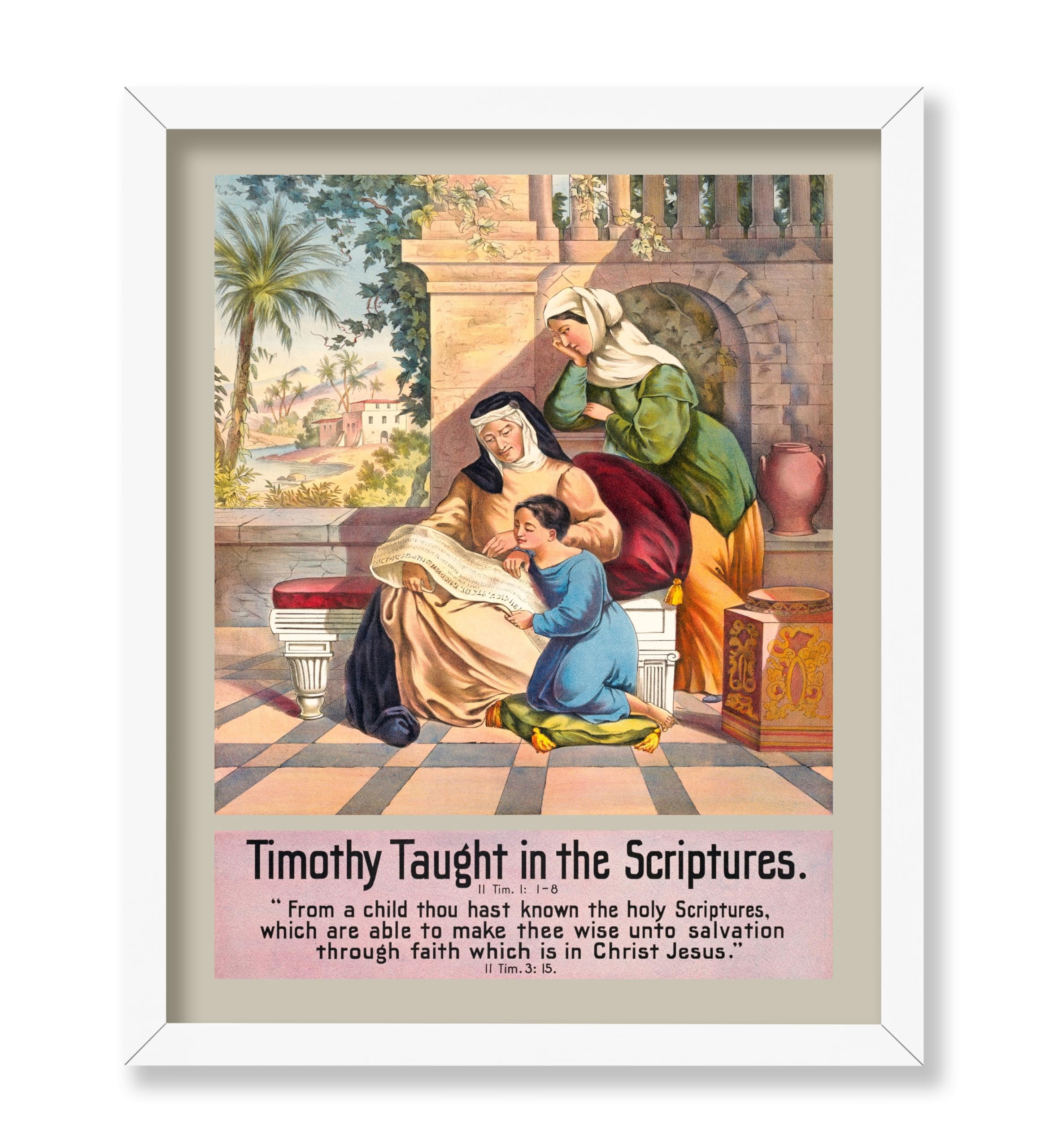 Poster Master Vintage Timothy Taught In The Scriptures Poster - Retro ...