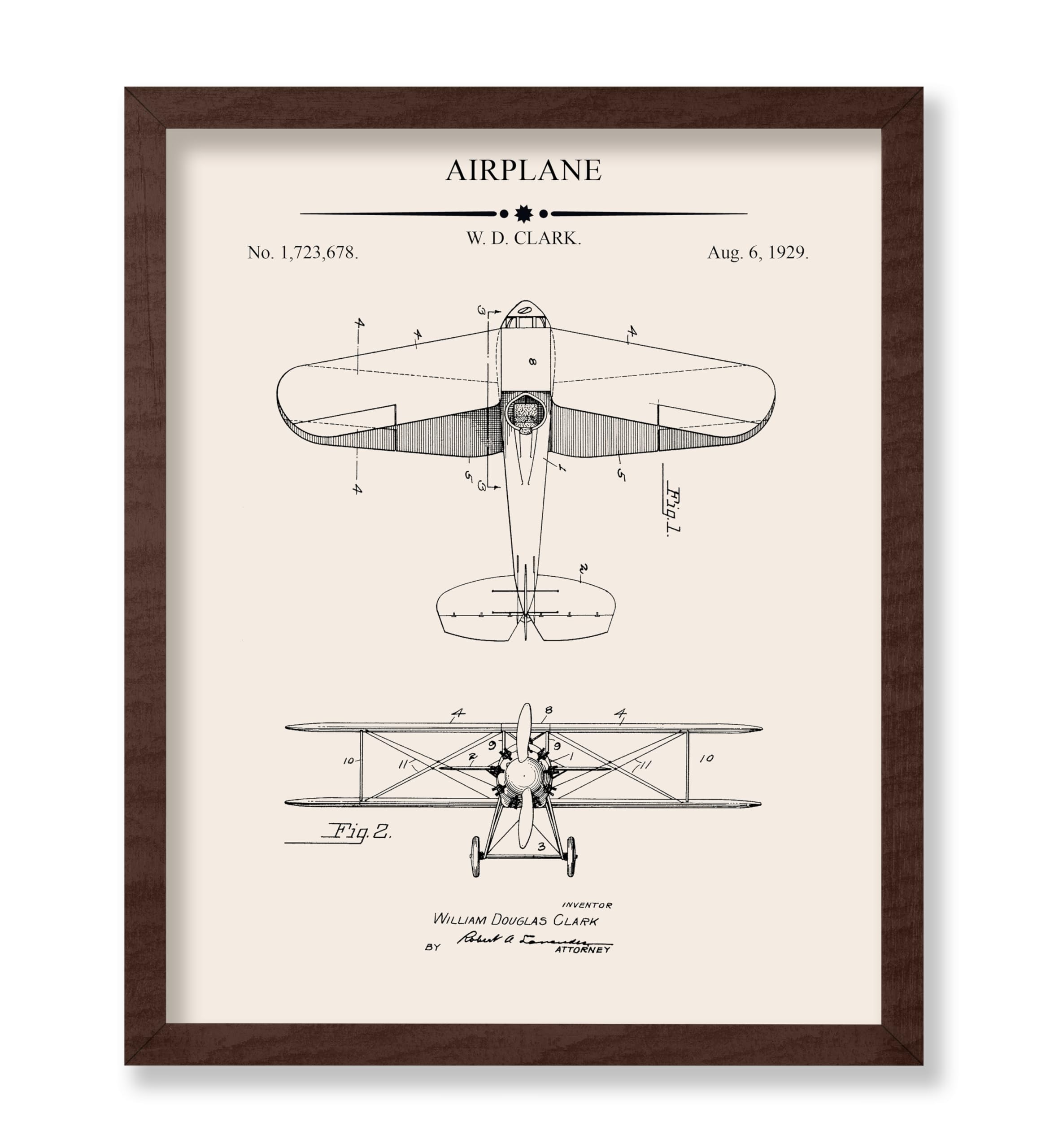 Poster Master Vintage Transportation Blueprint Poster - Airplane Patent ...