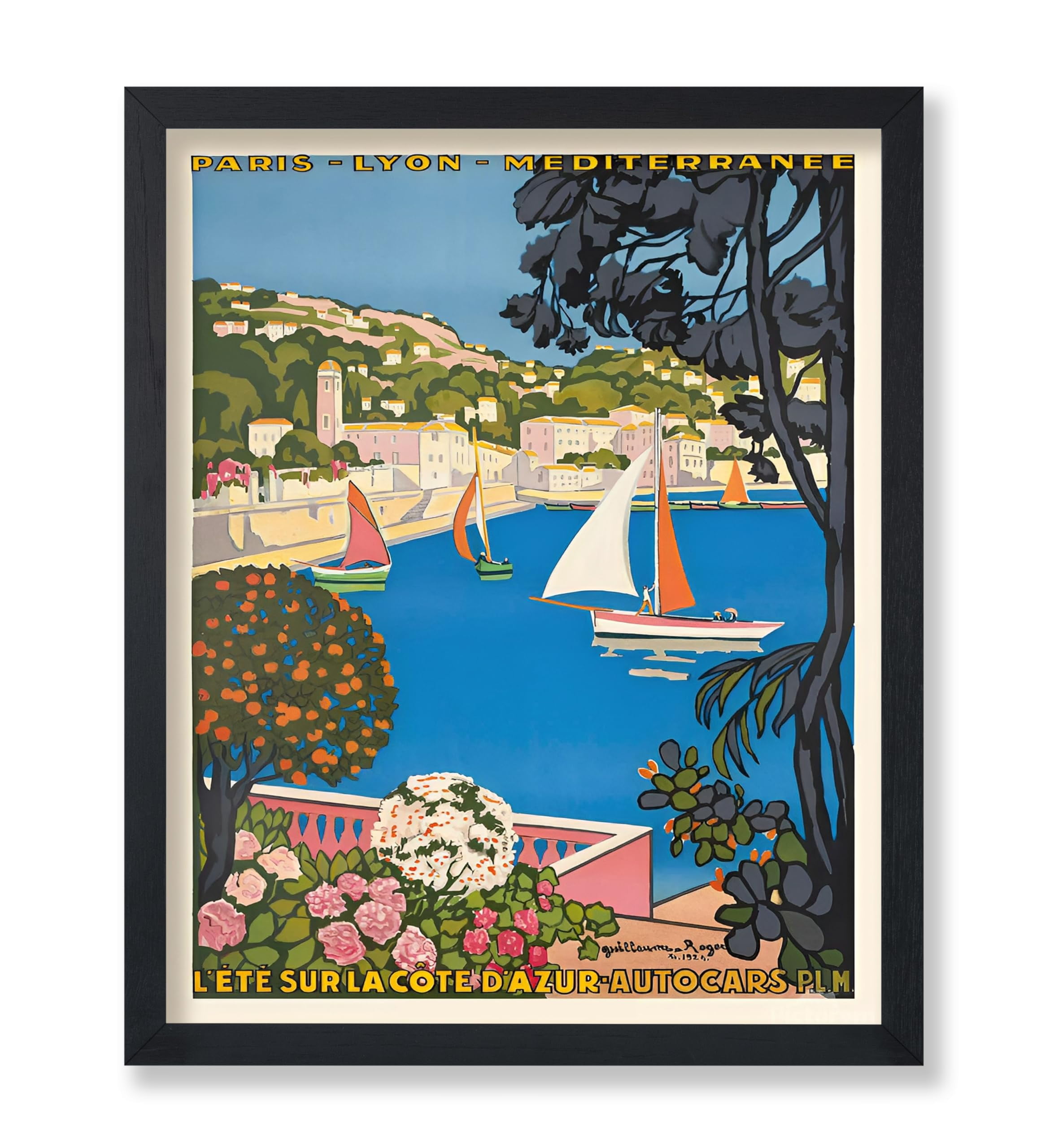 Poster Master Vintage Travel Poster - Retro France Print - Paris Lyon ...