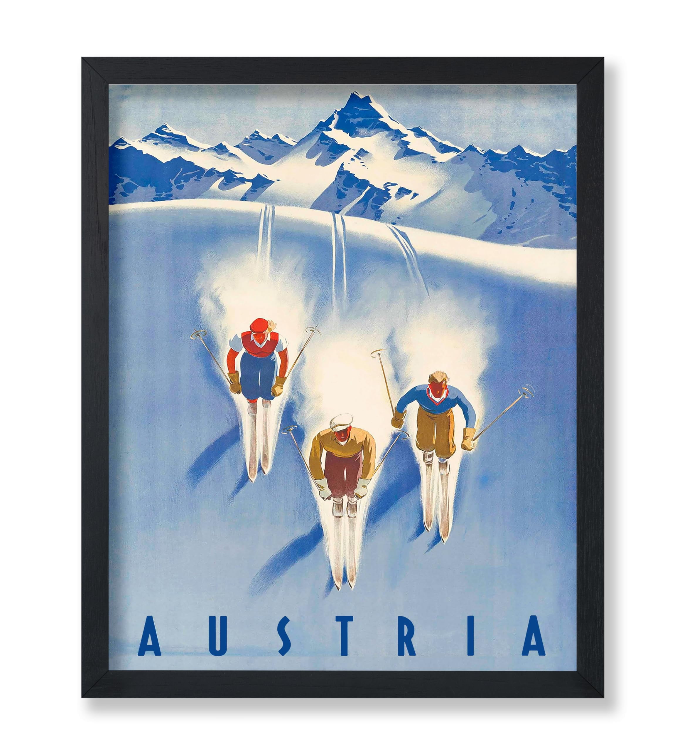 Poster Master Vintage Travel Poster - Retro Austria Print - Winter Ski ...