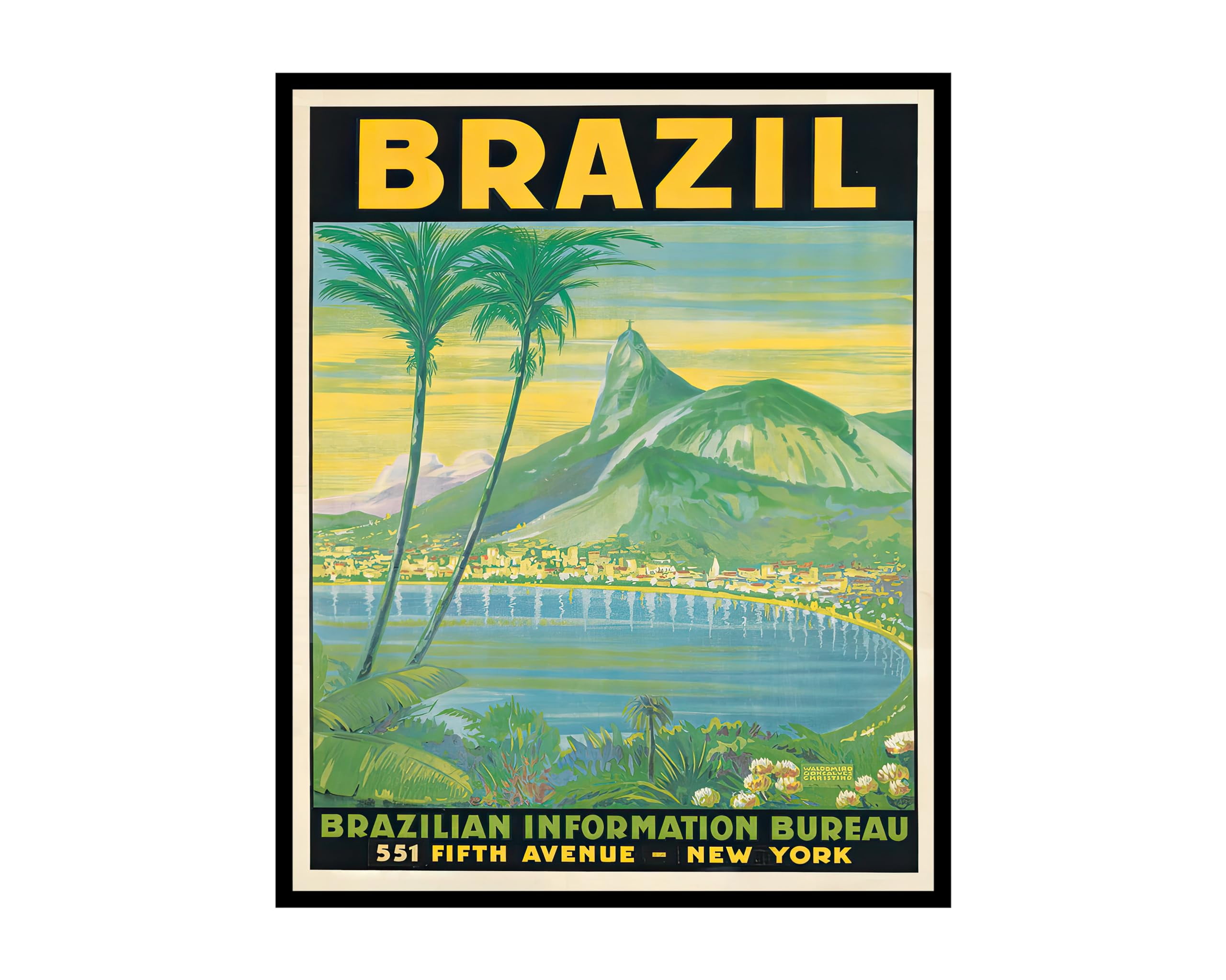 Poster Master Vintage Travel Poster - Retro Brazil Print - Brazil Rio ...