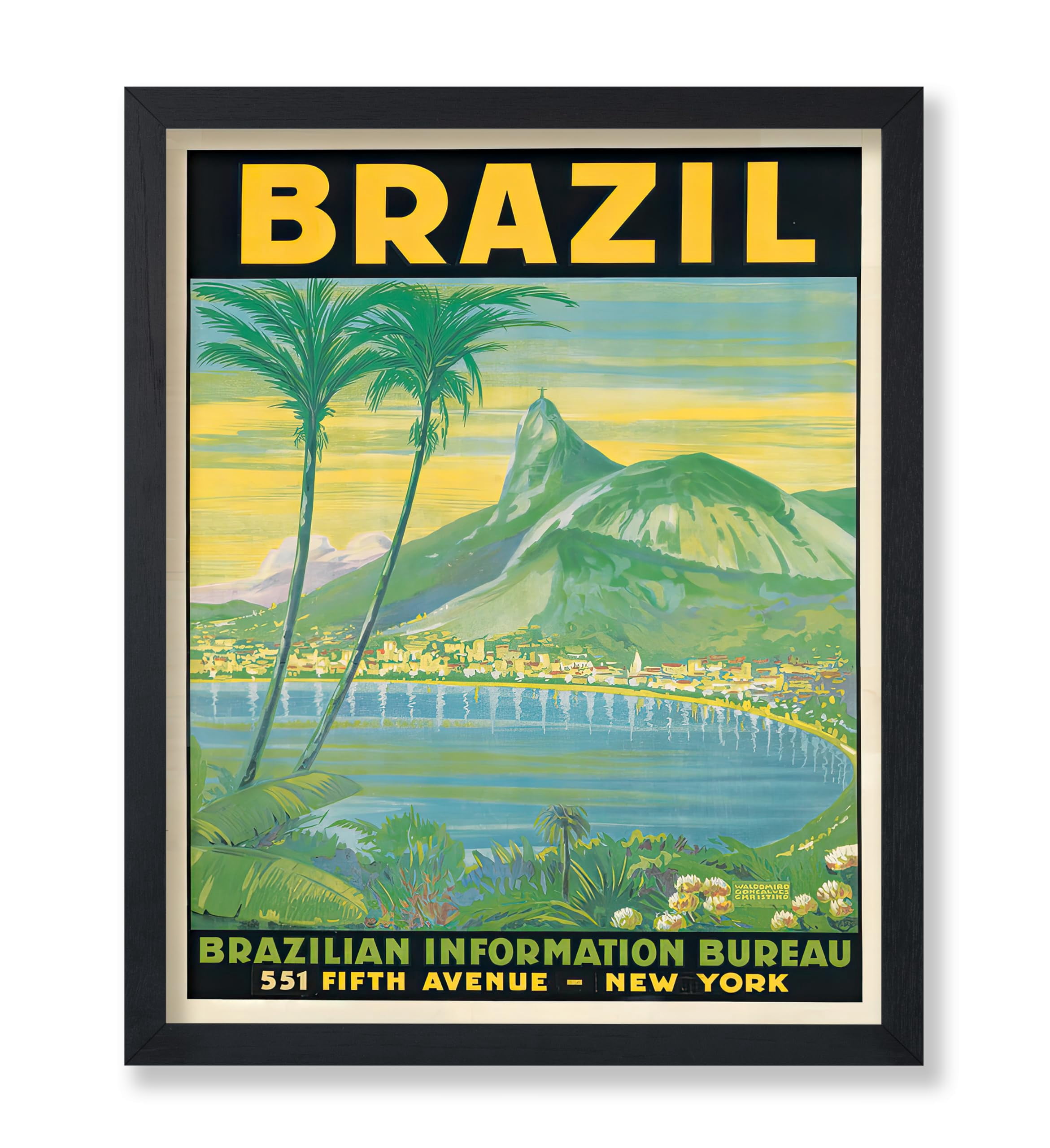 Poster Master Vintage Travel Poster - Retro Brazil Print - Brazil Rio ...