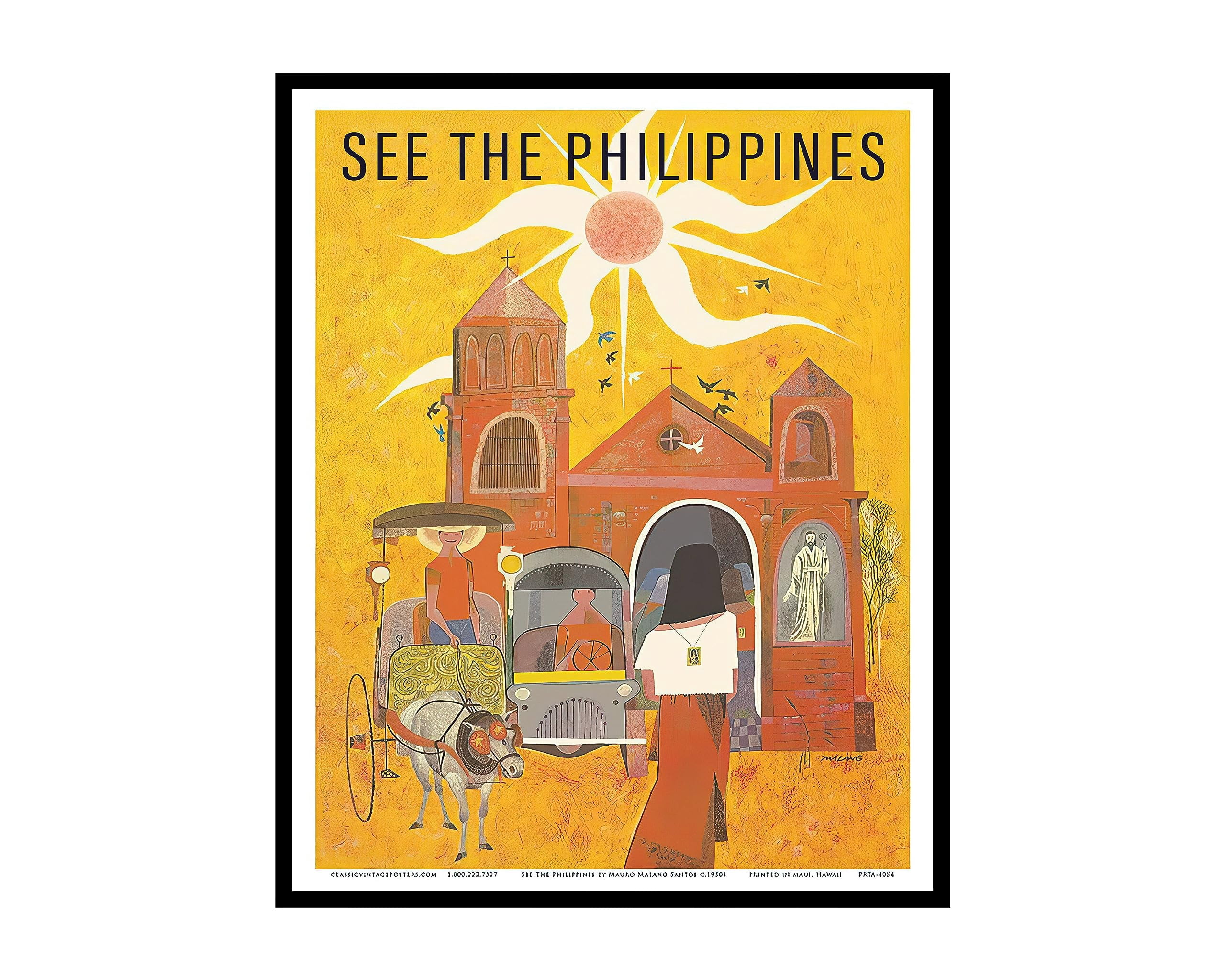 Poster Master Vintage Travel Poster - Retro Philippines Print - San ...