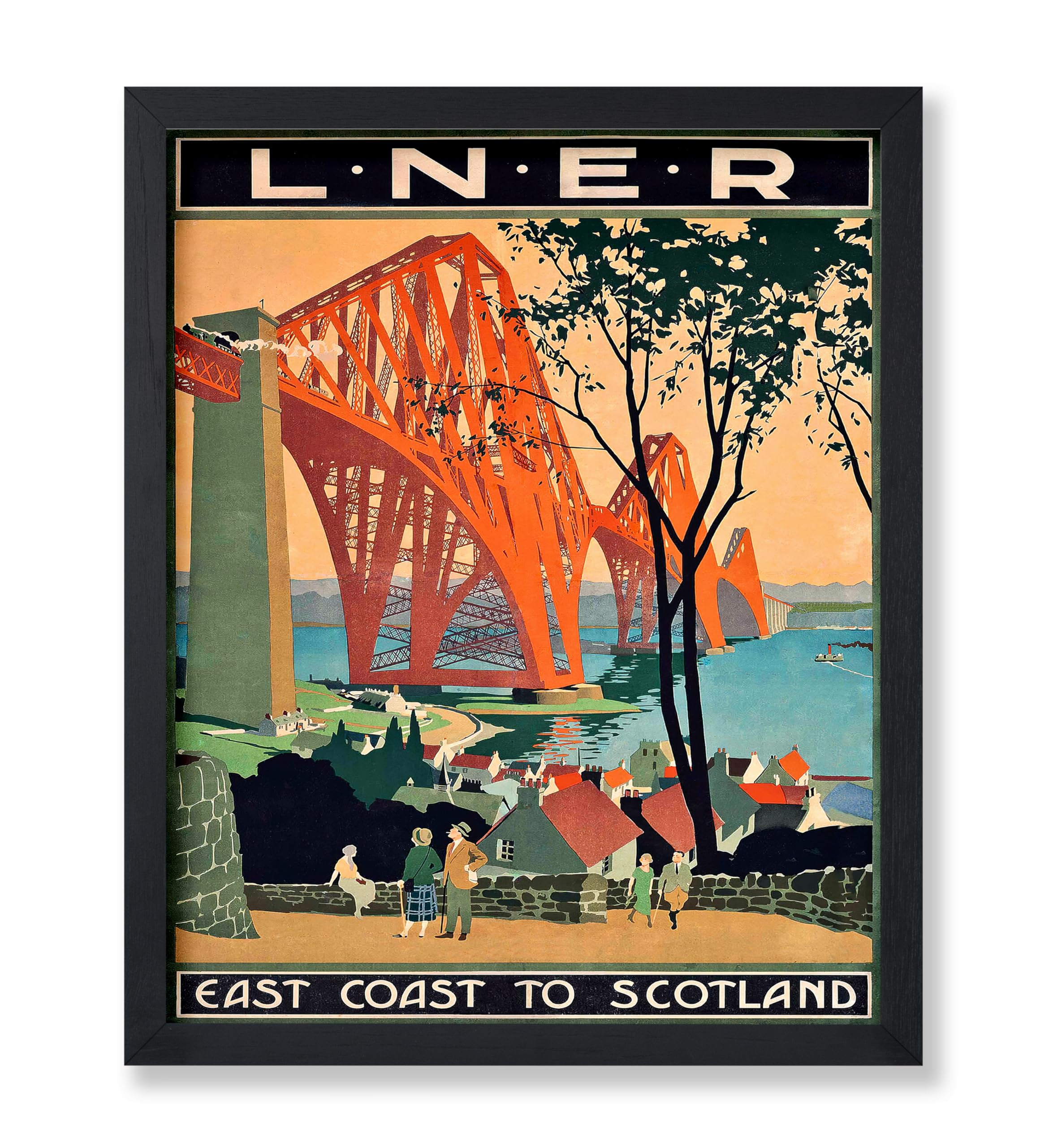 Poster Master Vintage Travel Poster - Retro Scotland Print - Forth ...