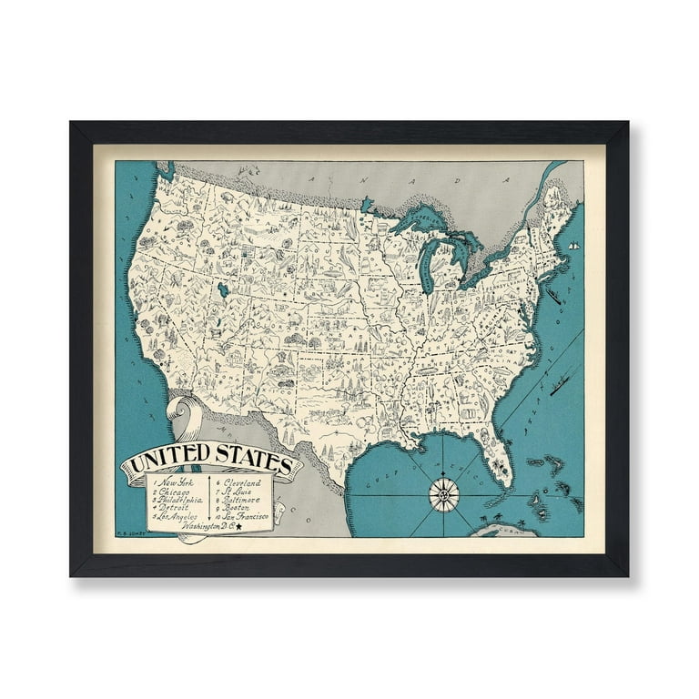 Map Of United States Classroom Poster